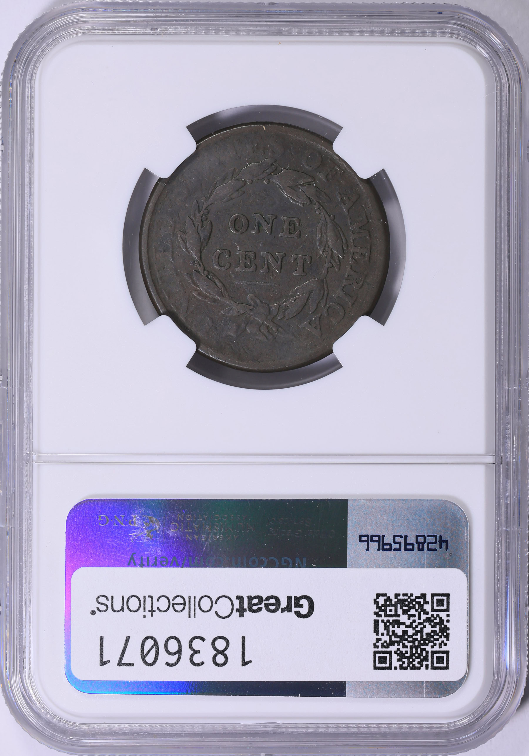 1809 Classic Cent S-280 NGC VG Details (Item 1836071 ...