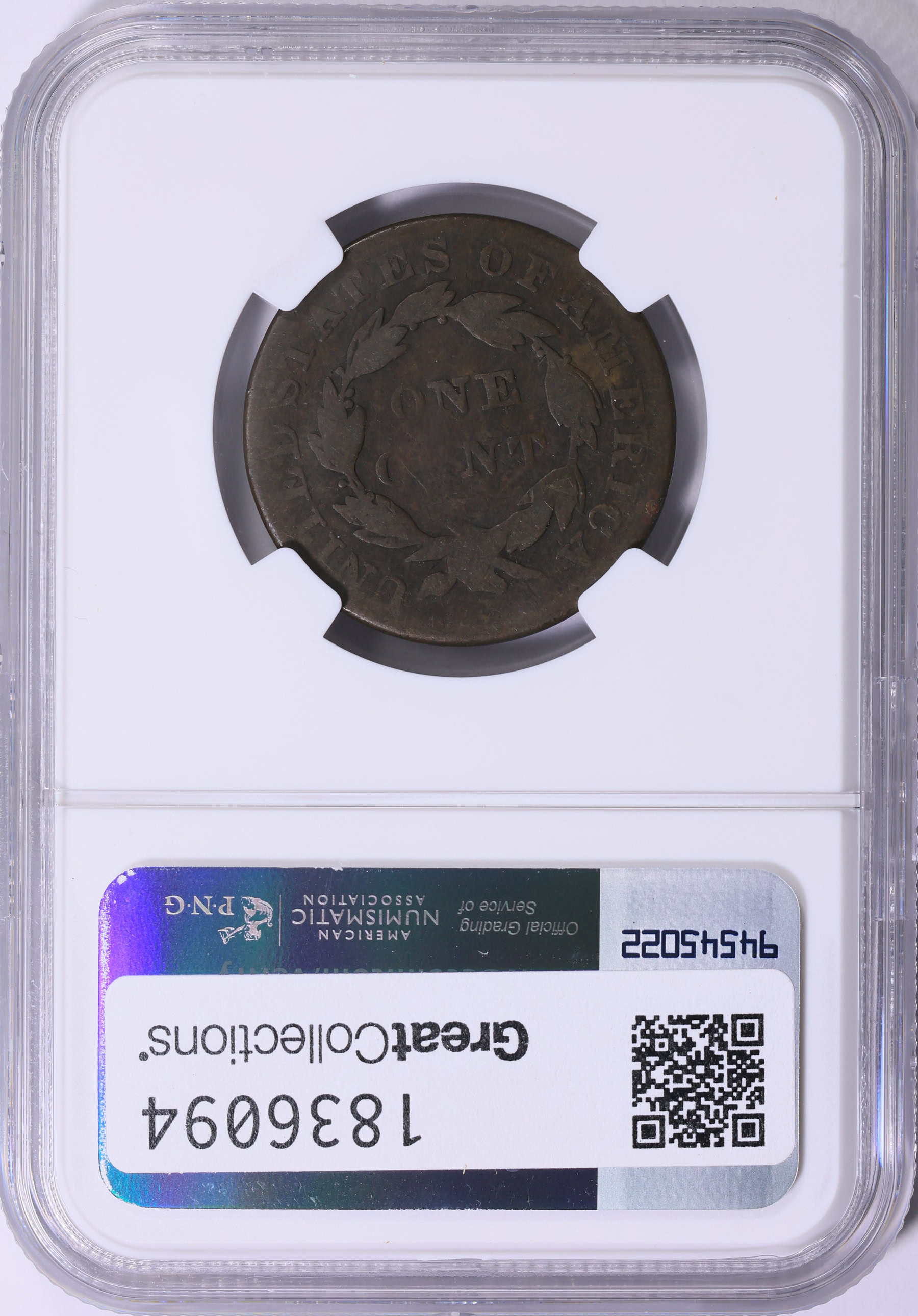 1829 Matron Cent NGC G-04 BN (Item 1836094) | GreatCollections Coin Auctions