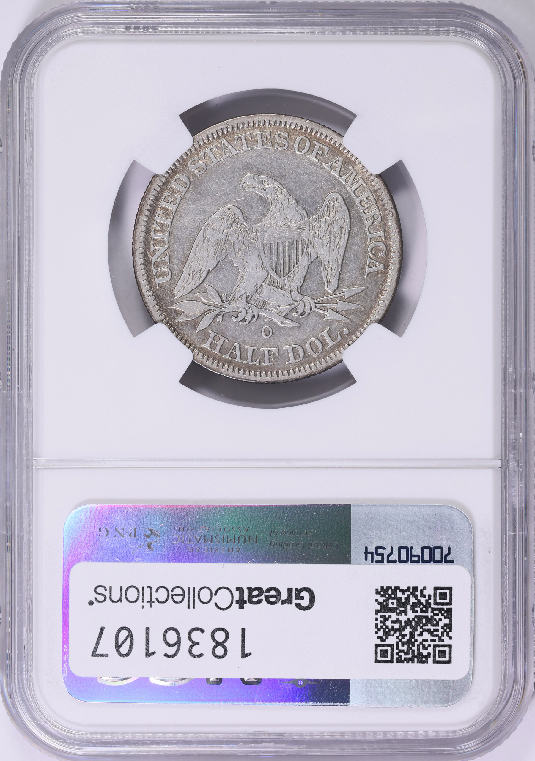 1842-O Seated Liberty Half Dollar Medium Date NGC VF Details (Item 1836107) | GreatCollections ...