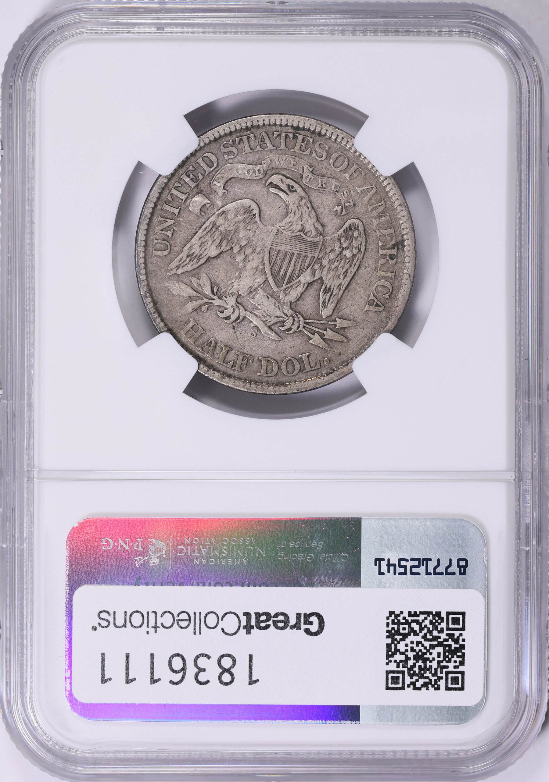1870-S Seated Liberty Half Dollar NGC VF-20 (Item 1836111) | GreatCollections Coin Auctions