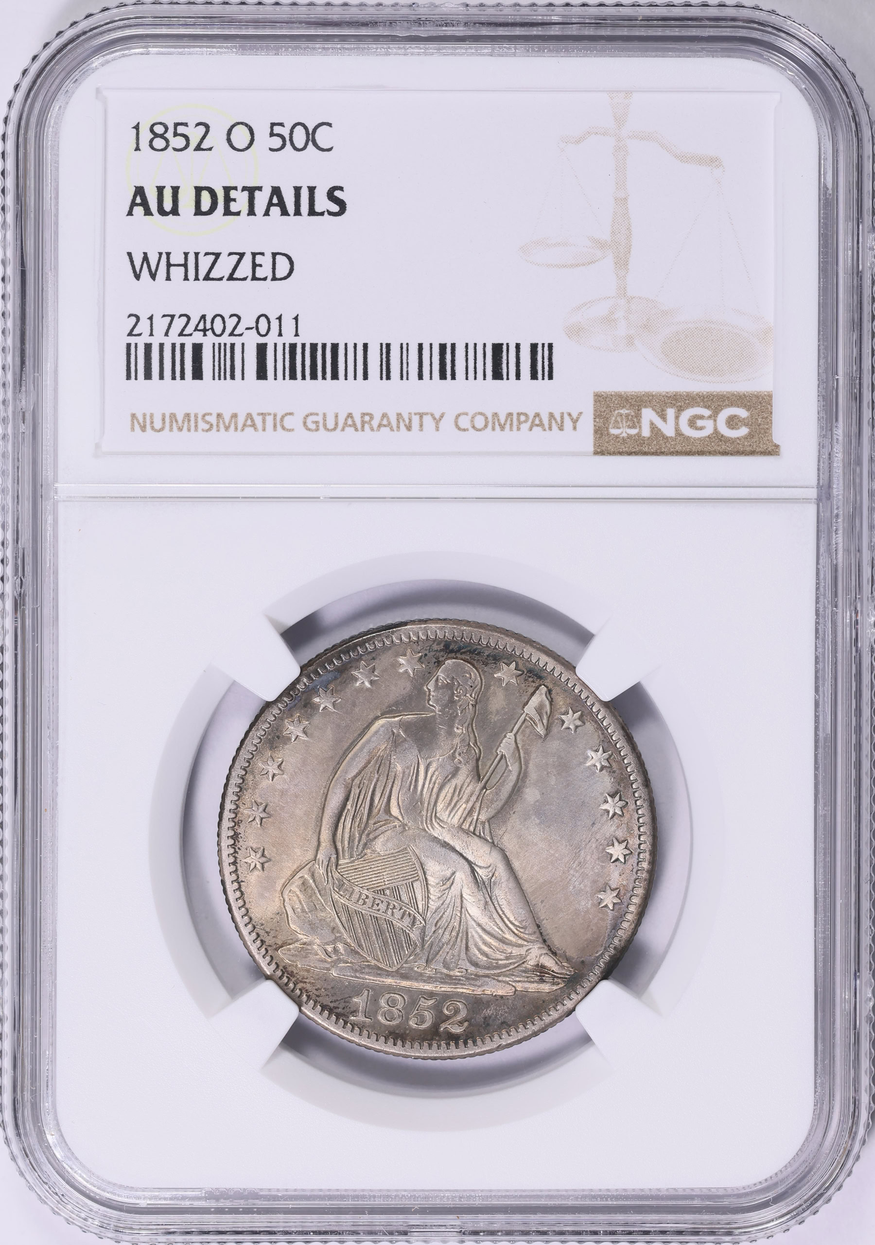 1852-O Seated Liberty Half Dollar NGC AU Details (Item 1836117) | GreatCollections Coin Auctions