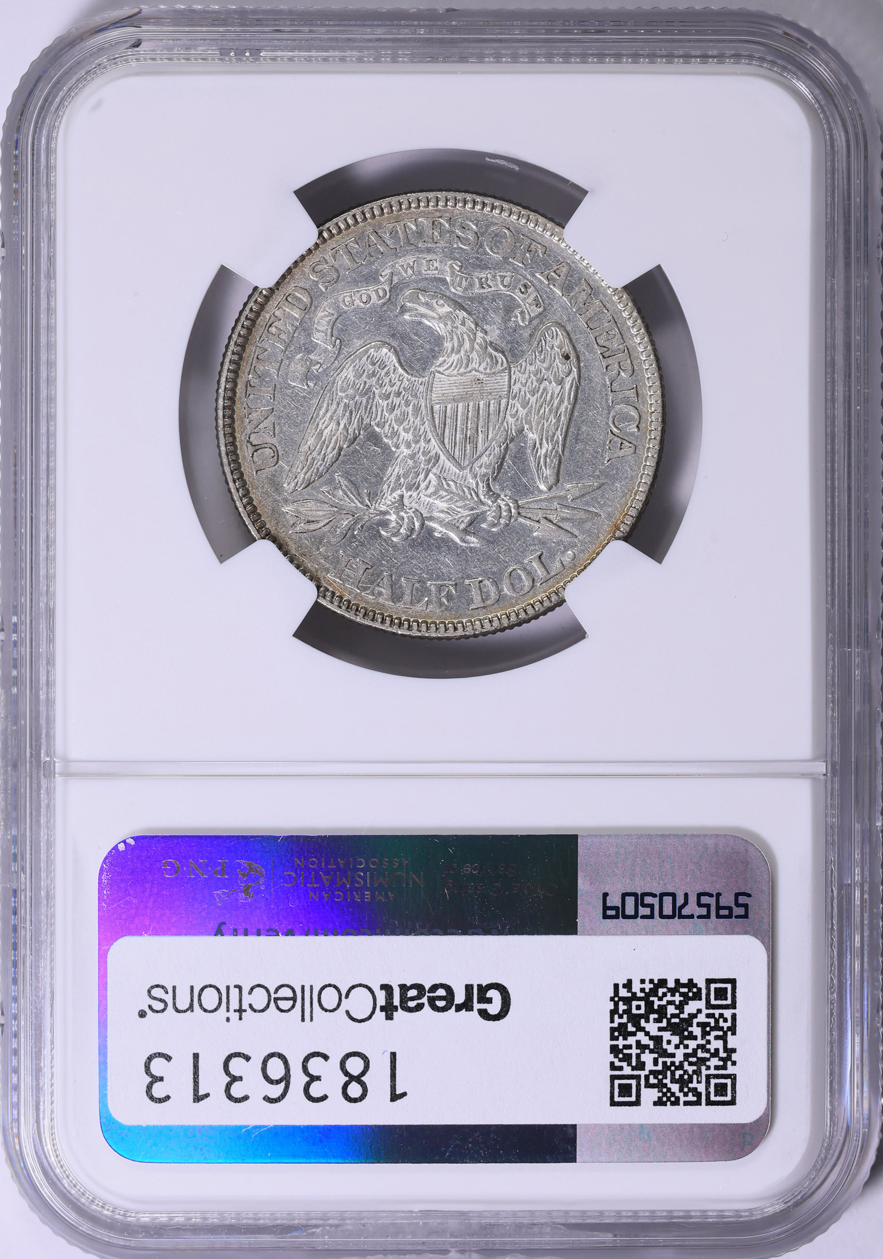 1877 Seated Liberty Half Dollar NGC AU-50 (Toned) (Item 1836313) | GreatCollections Coin Auctions