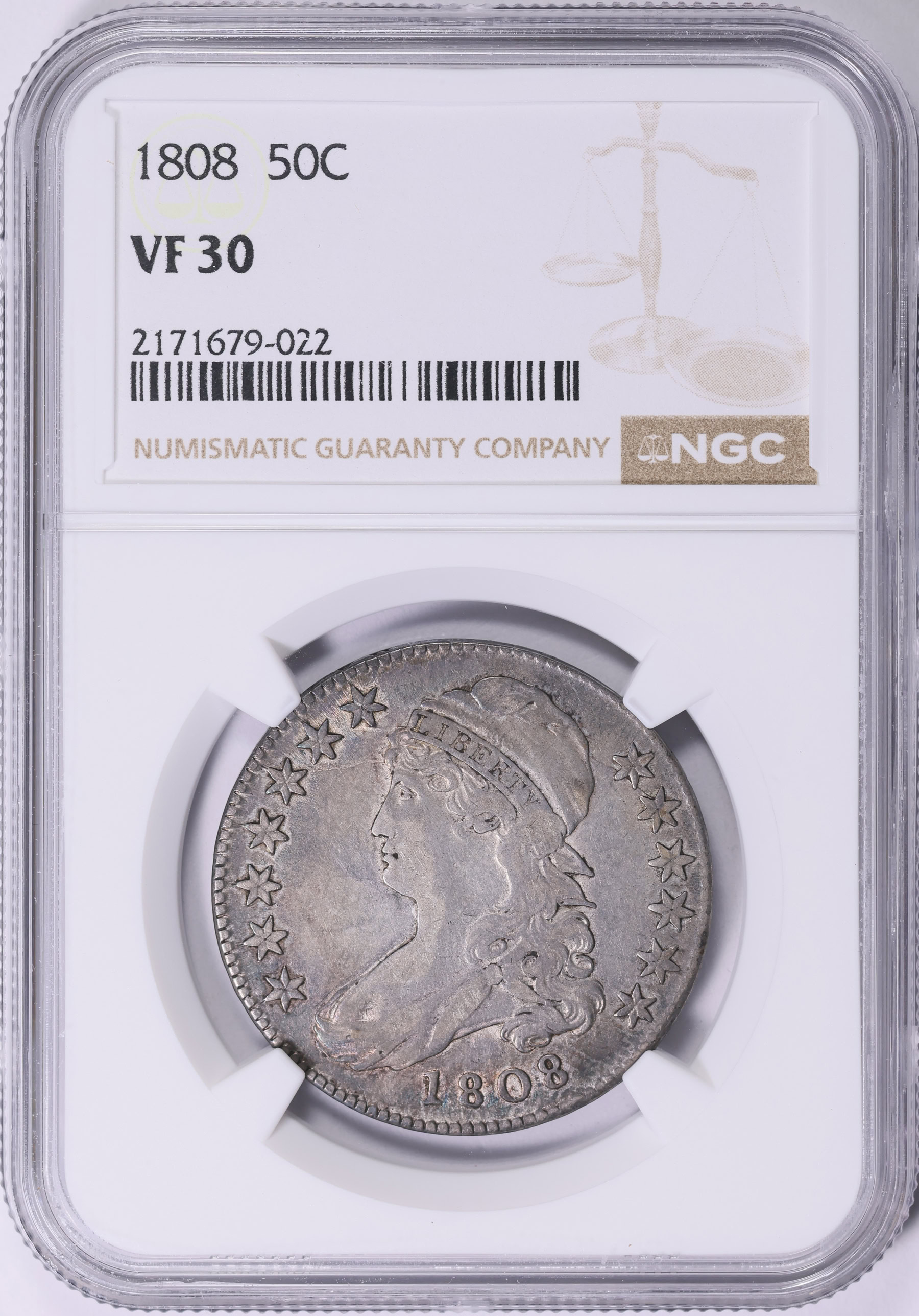 1808 Capped Bust Half Dollar NGC VF-30 (Toned) (Item 1836374 ...