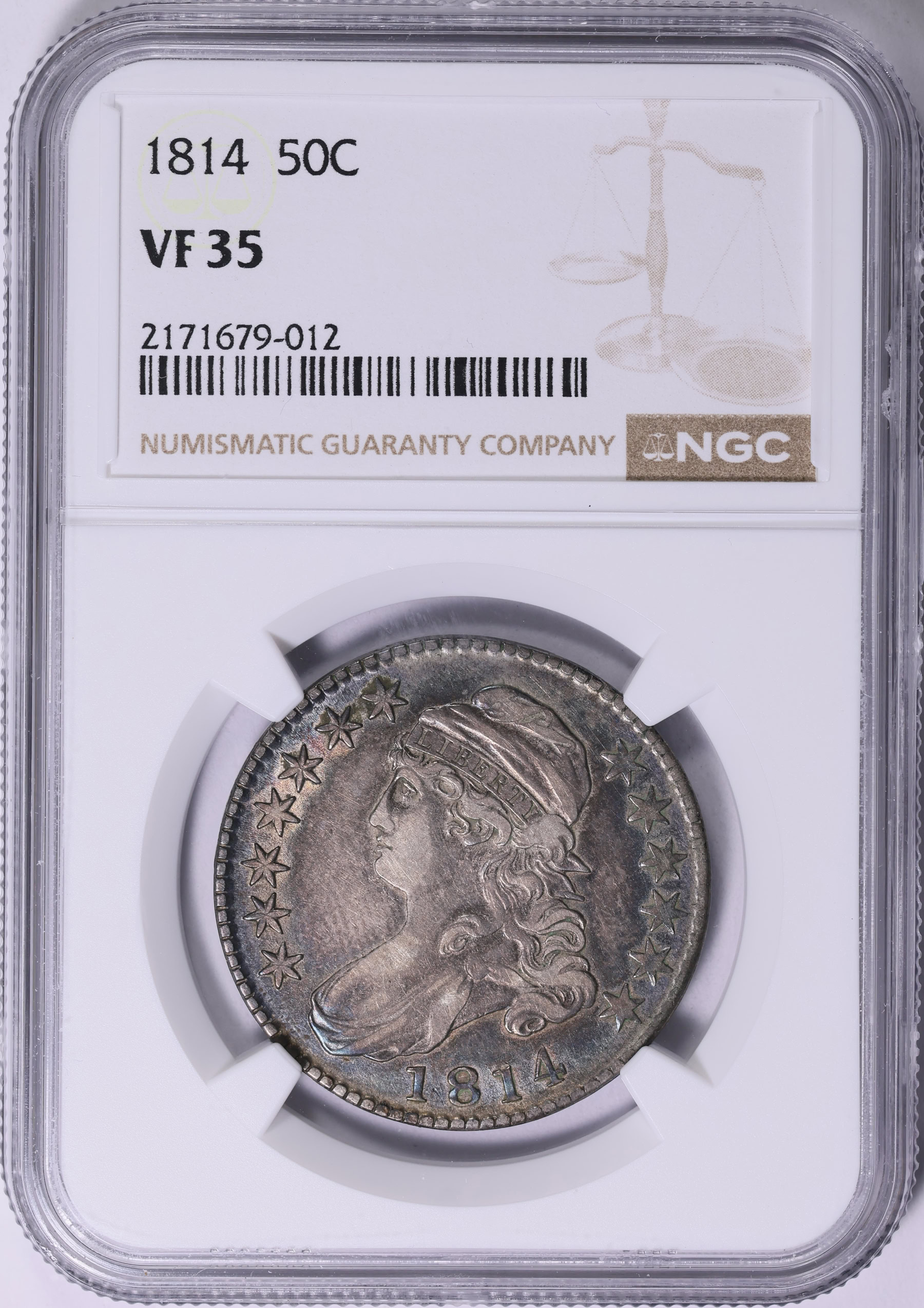 1814 Capped Bust Half Dollar NGC VF-35 (Toned) (Item 1836380) | GreatCollections Coin Auctions