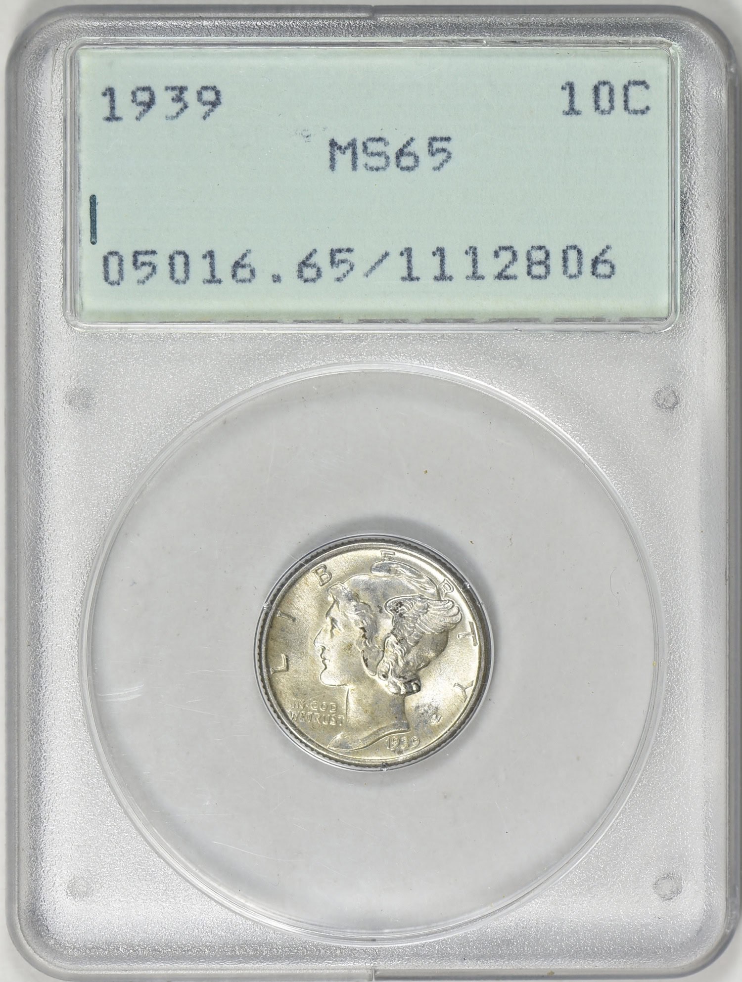 1939 Mercury Dime PCGS MS-65 OGH (1st Gen) (Item 1836408) | GreatCollections Coin Auctions
