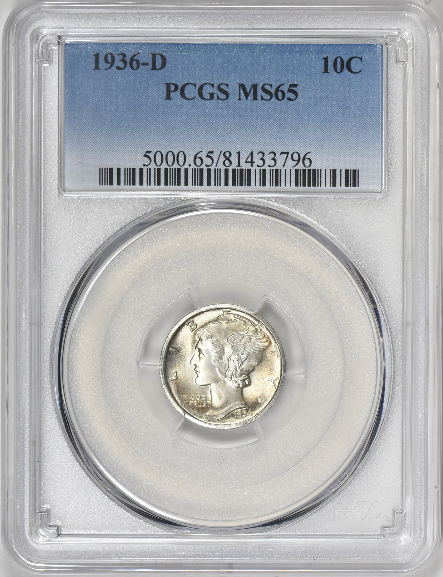 1936-D Mercury Dime PCGS MS-65 (Item 1836433) | GreatCollections Coin Auctions