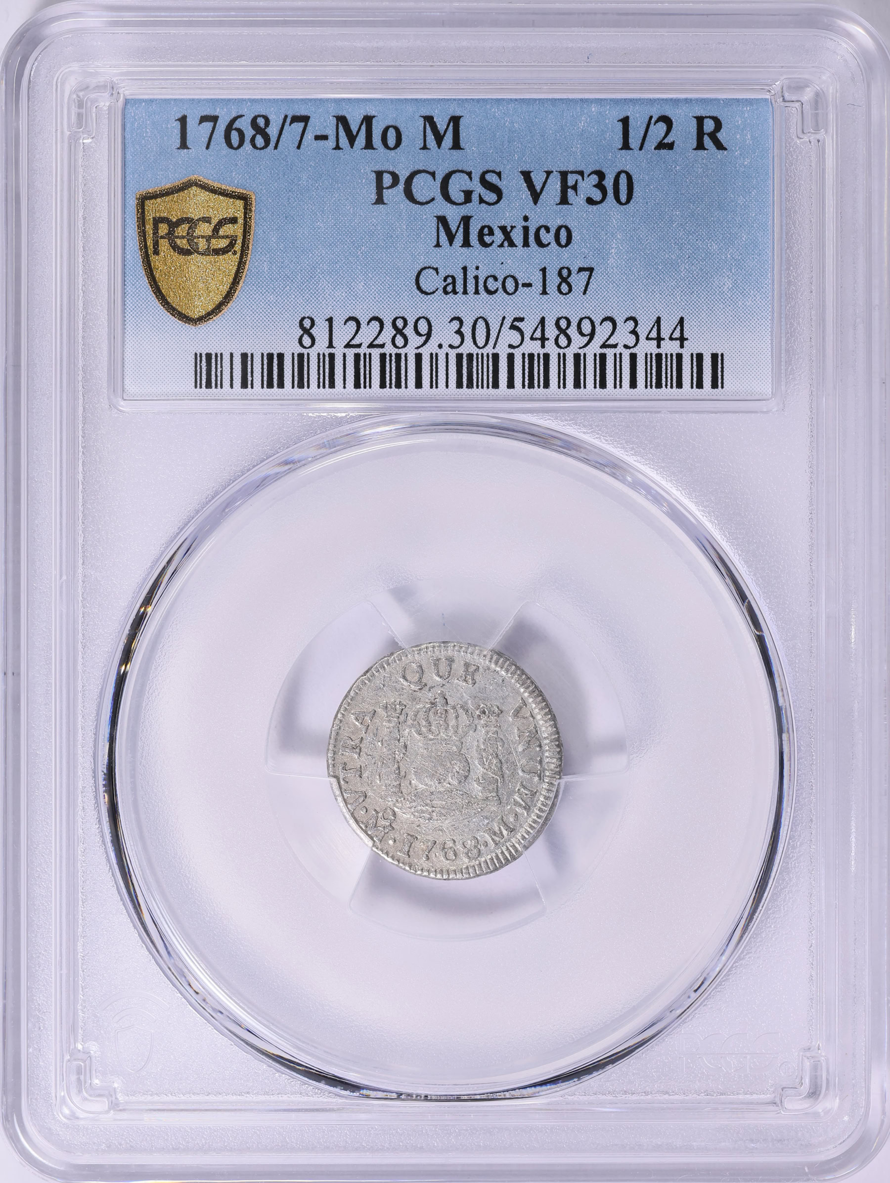 Mexico 1768/7-Mo M Silver 1/2 Real KM-68 PCGS VF-30 (Item 1836542 ...