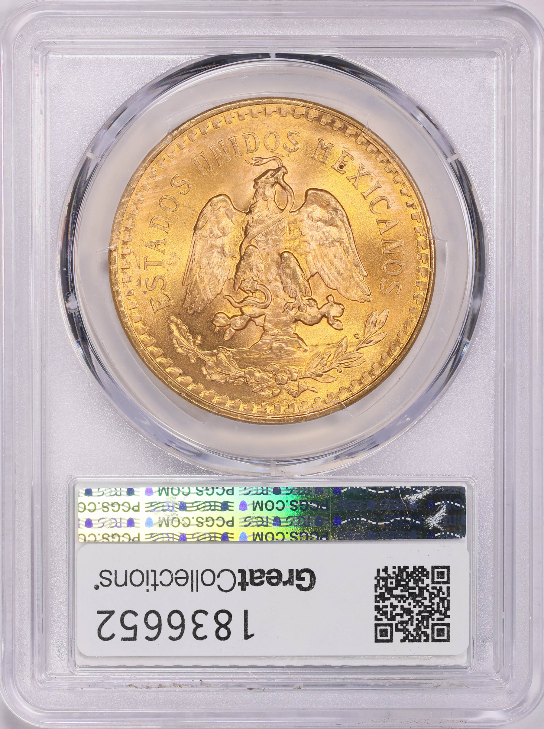 Mexico 1947 Gold 50 Pesos KM-481 PCGS MS-66 (AGW = 1.2057 Oz.) (Item 1836652) | GreatCollections ...