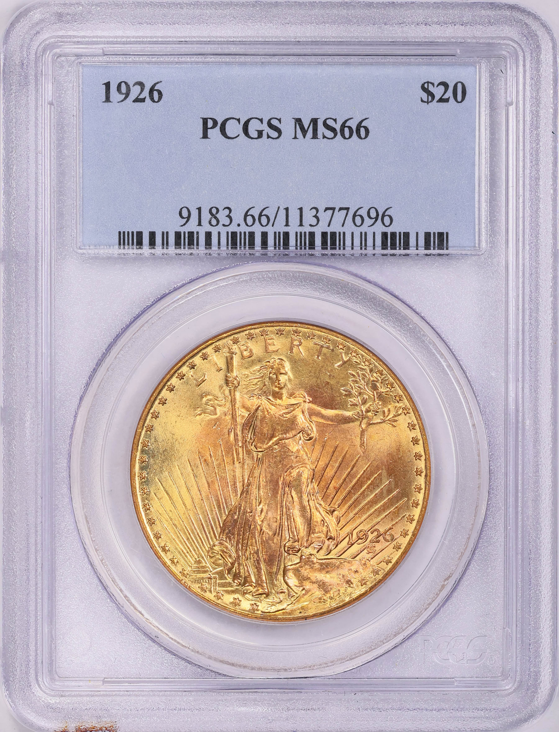 1926 Saint-Gaudens Gold Double Eagle PCGS MS-66 (Item 1836779) | GreatCollections Coin Auctions