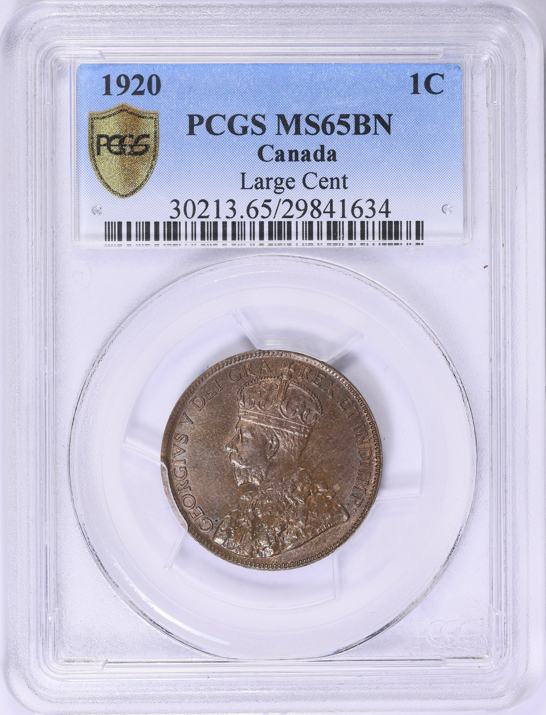 Canada 1920 Cent Large Cent KM-21 PCGS MS-65 BN (Item 1836823 ...