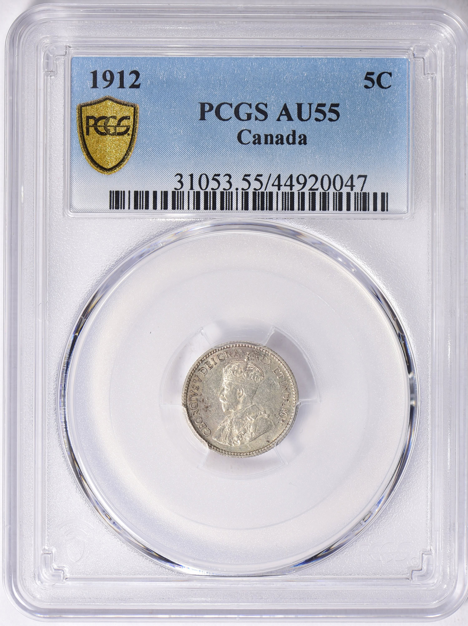 Canada 1912 Silver 5 Cents KM-22 PCGS AU-55 (Item 1836986 ...
