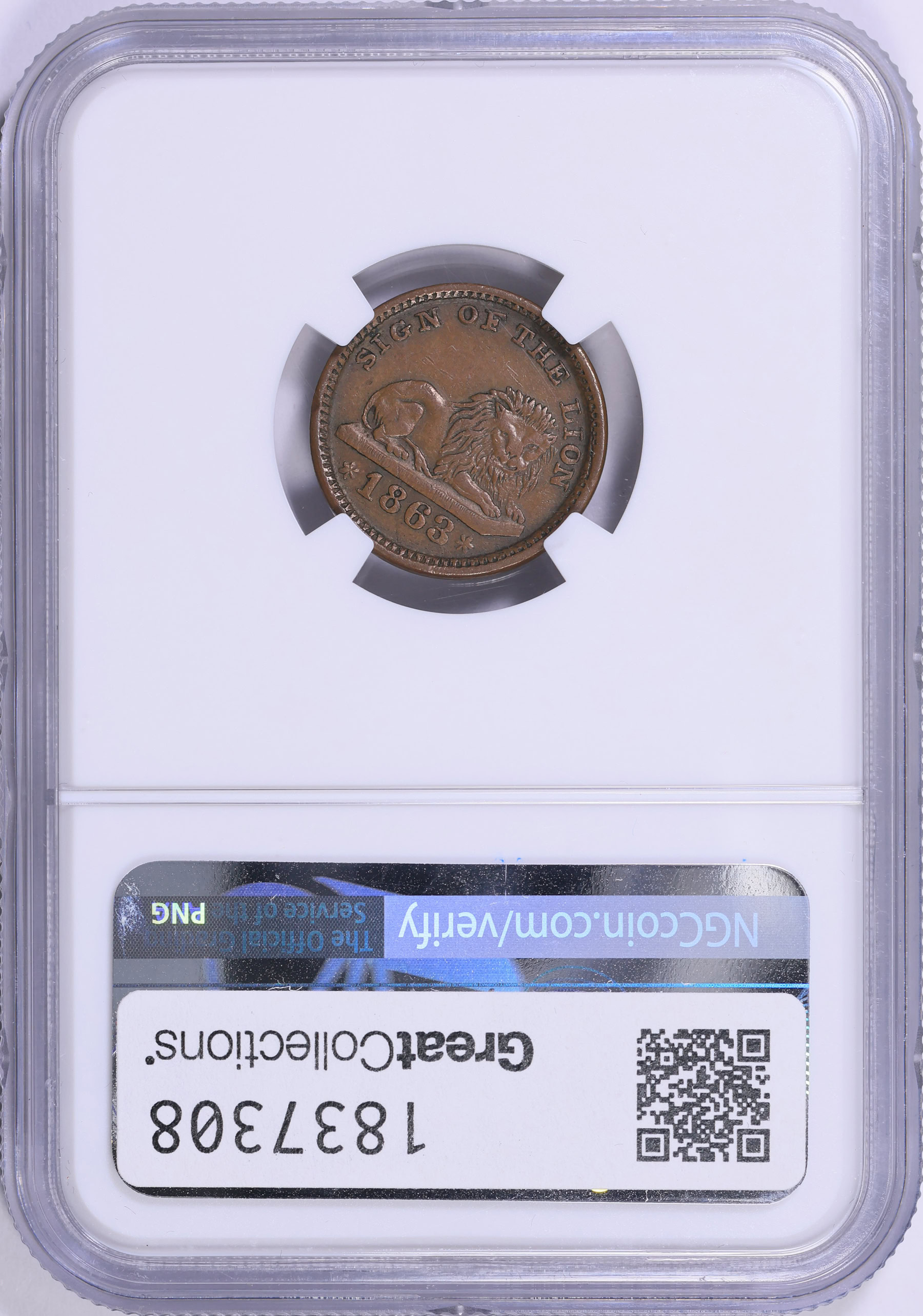 1863 Laurelville, Ohio Geo. D. Riegel Dry Goods Civil War Token F-445A ...