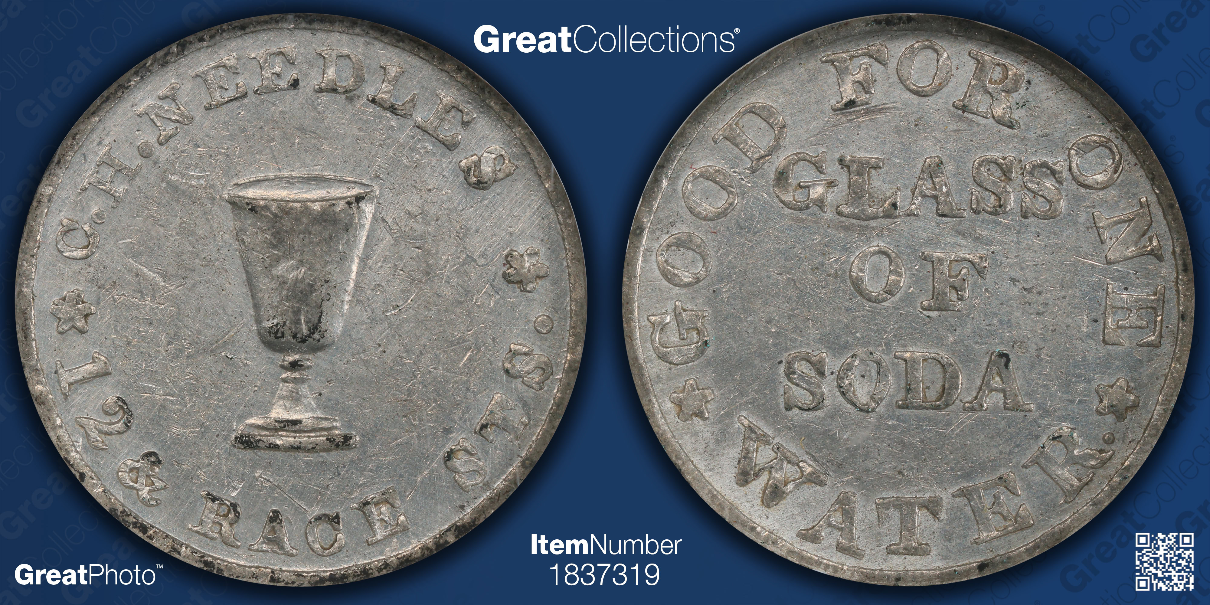 ND (1858-65) Philadelphia, Pennsylvania C.H. Needles Token M-PA-379 NGC ...