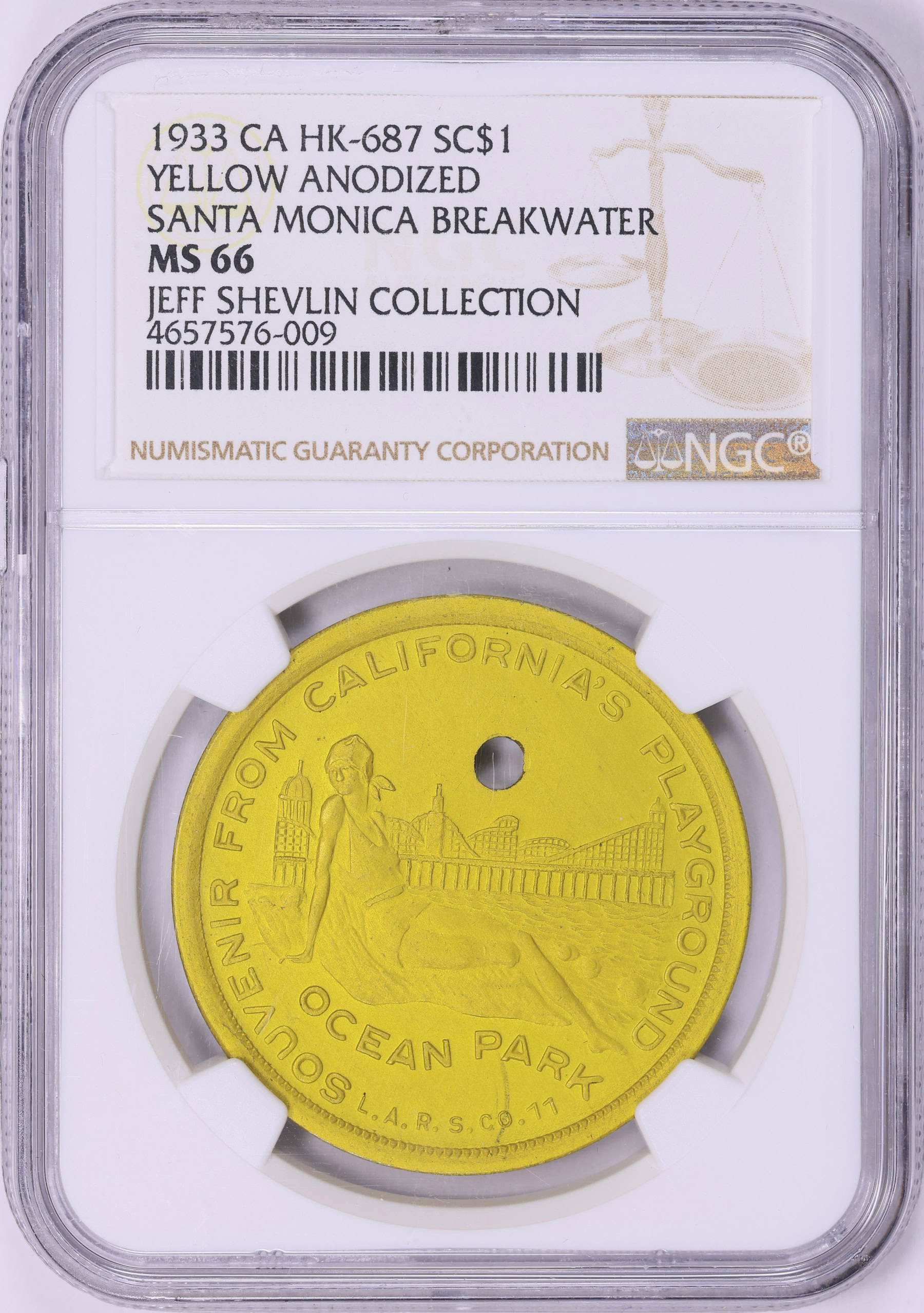 1933 Yellow Anodized Santa Monica Breakwater Ocean Park So-Called ...