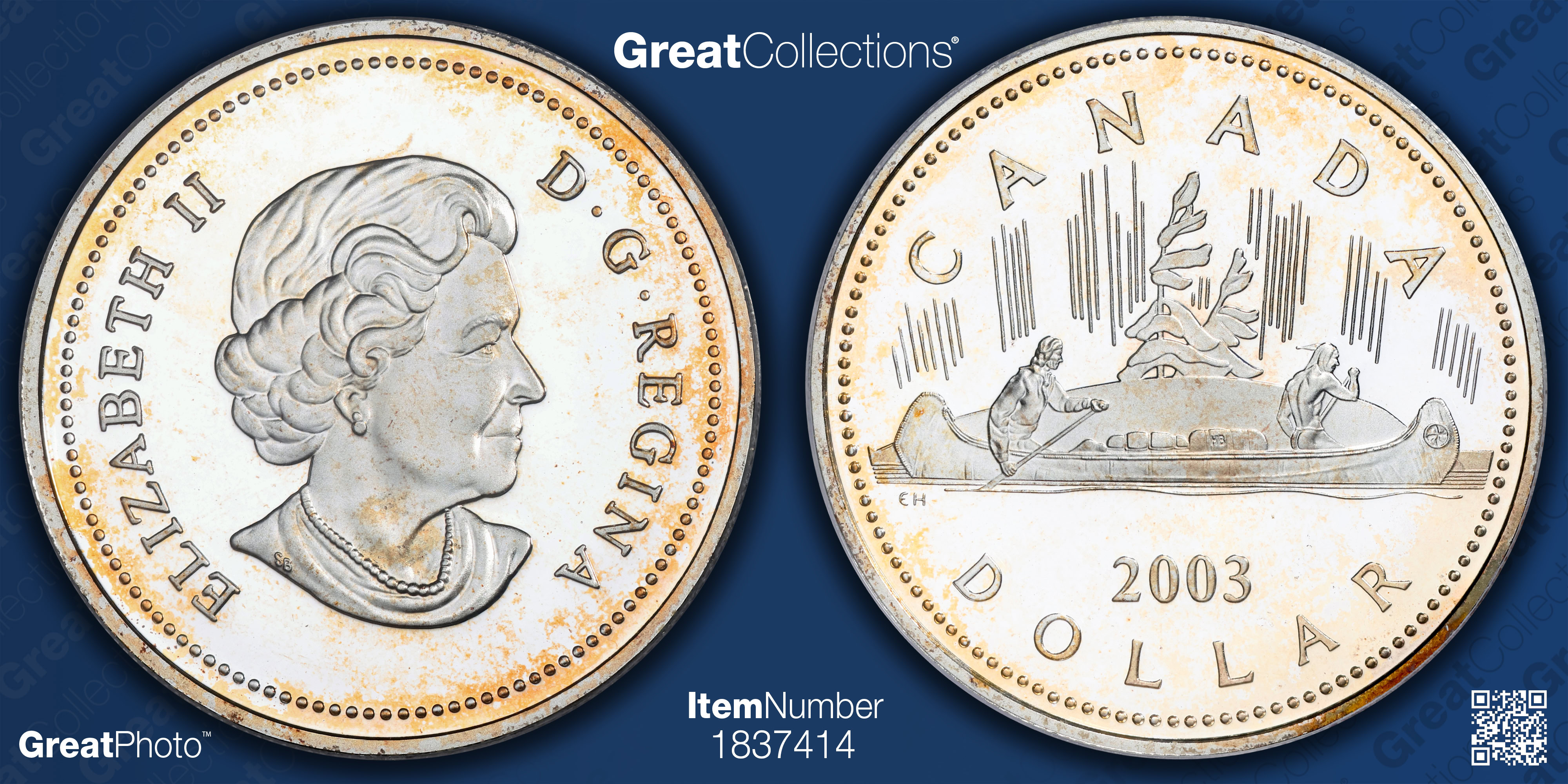 Canada 2003 Silver Dollar Coronation of Queen Elizabeth II 50th ...