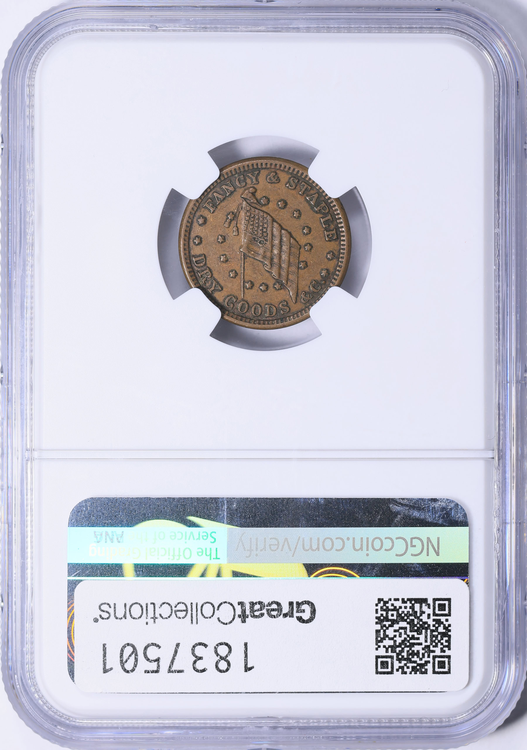 ND (1861-65) Kenton, Ohio J.M. Brunson, Dry Goods Civil War Token F ...