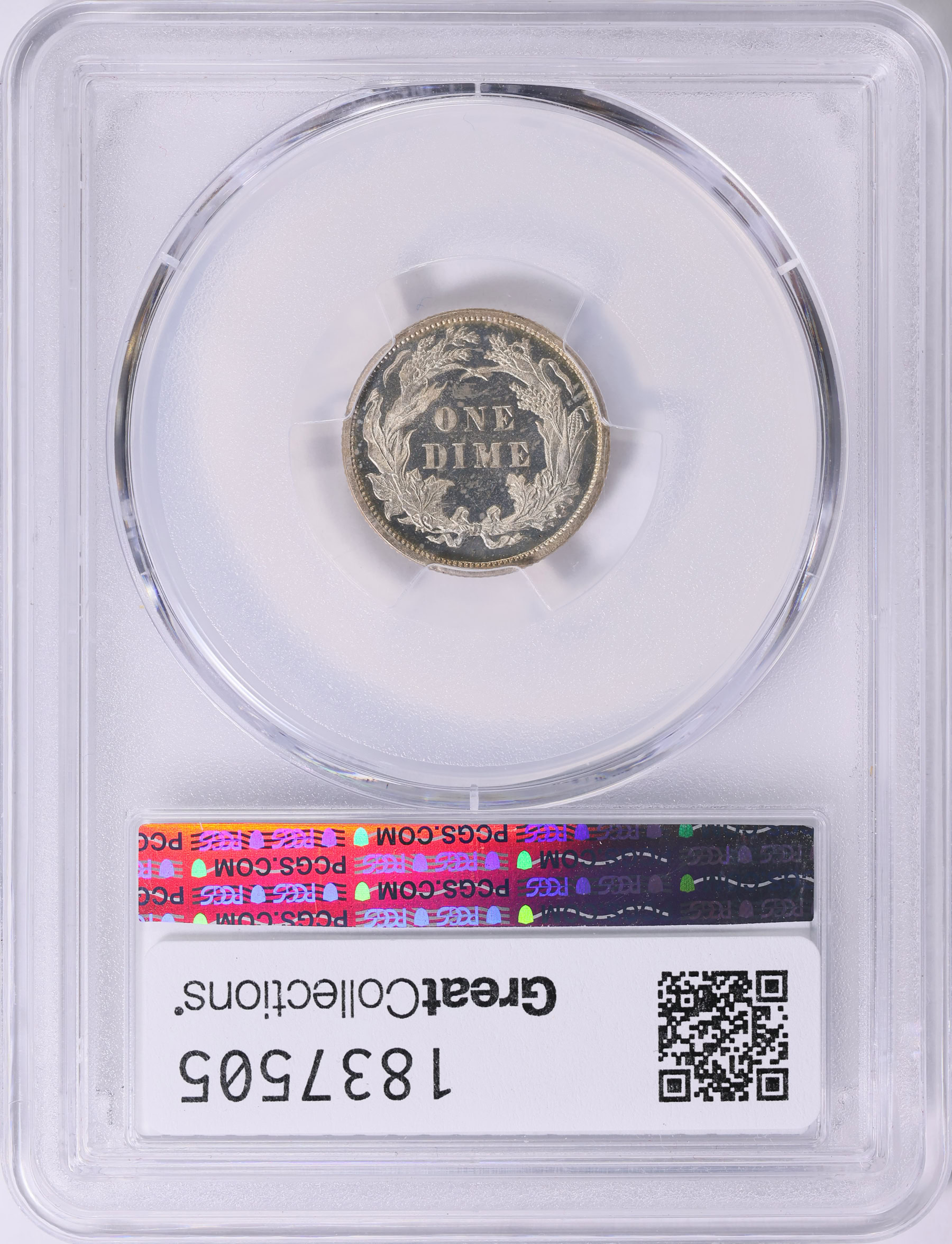 1885 Seated Liberty Dime PCGS Proof-66 CAMEO (CAC Green) (Item 1837505) | GreatCollections Coin ...
