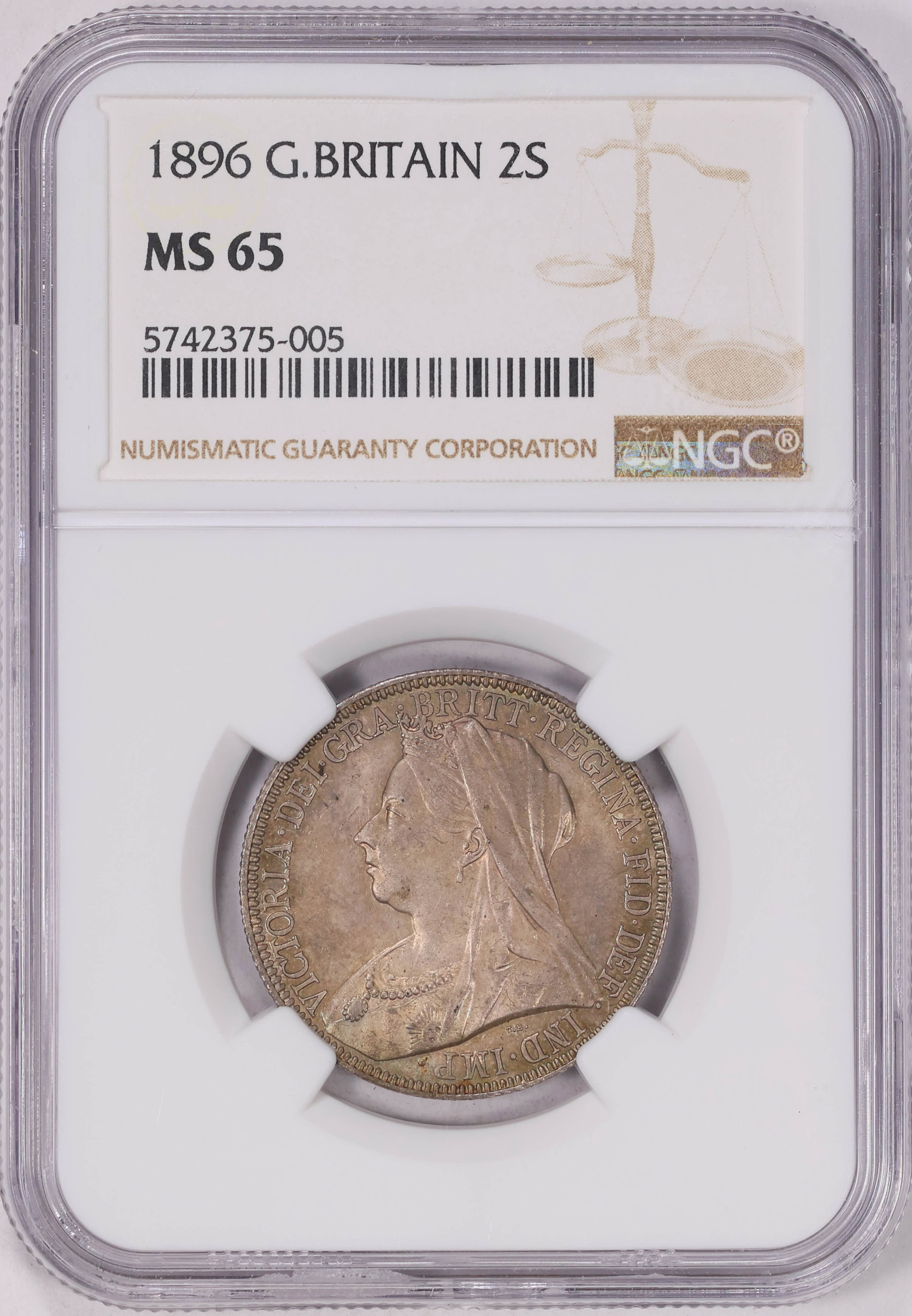 Great Britain 1896 Silver Florin KM-781 NGC MS-65 (Item 1837527 ...