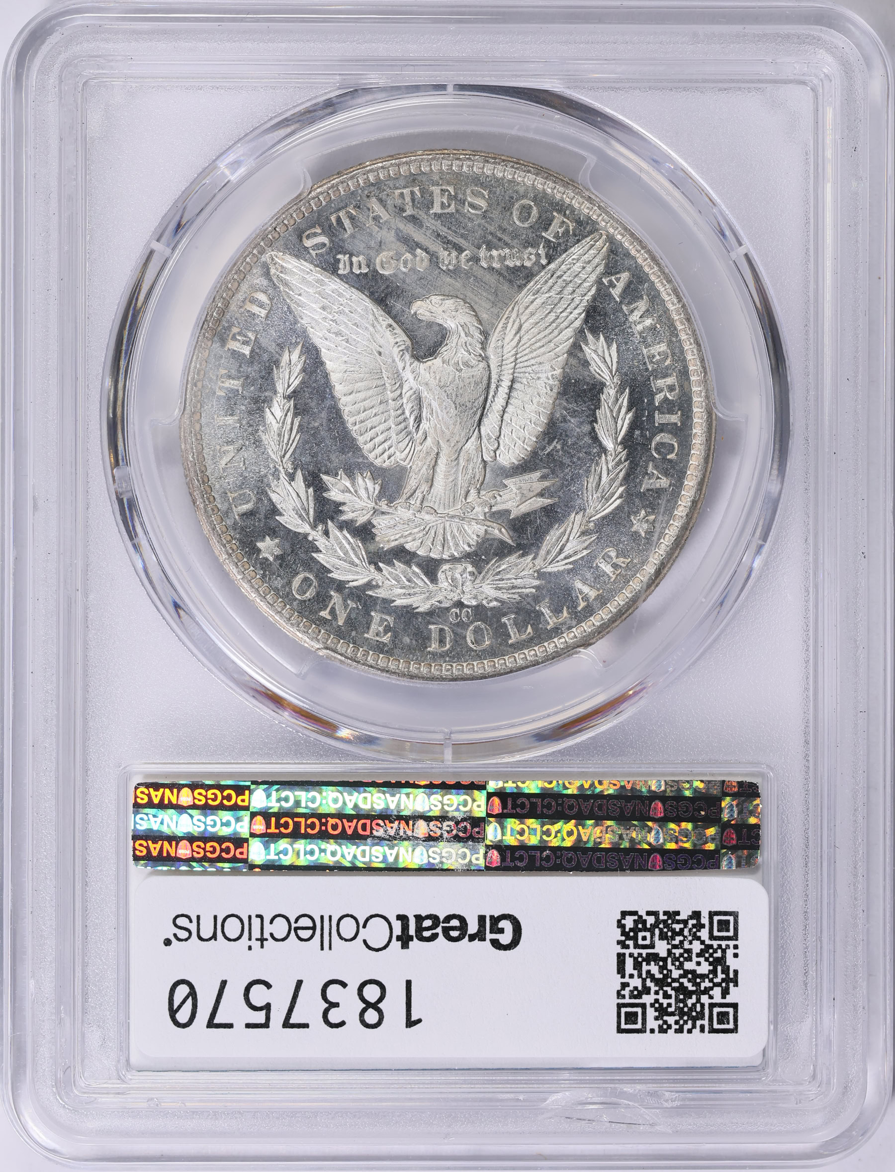 1883-CC Morgan Silver Dollar PCGS MS-63 DMPL (GSA) (Item 1837570) | GreatCollections Coin Auctions