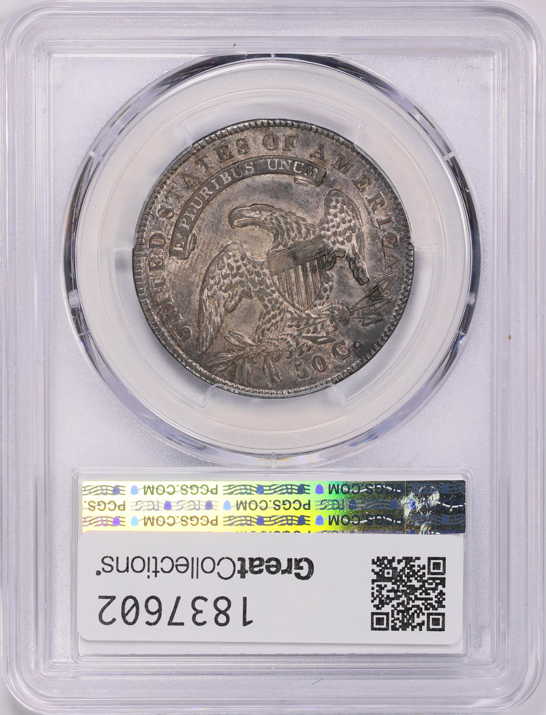 1834 Capped Bust Half Dollar Large Date, Small Letters PCGS AU-58 (CAC Green) (Item 1837602 ...