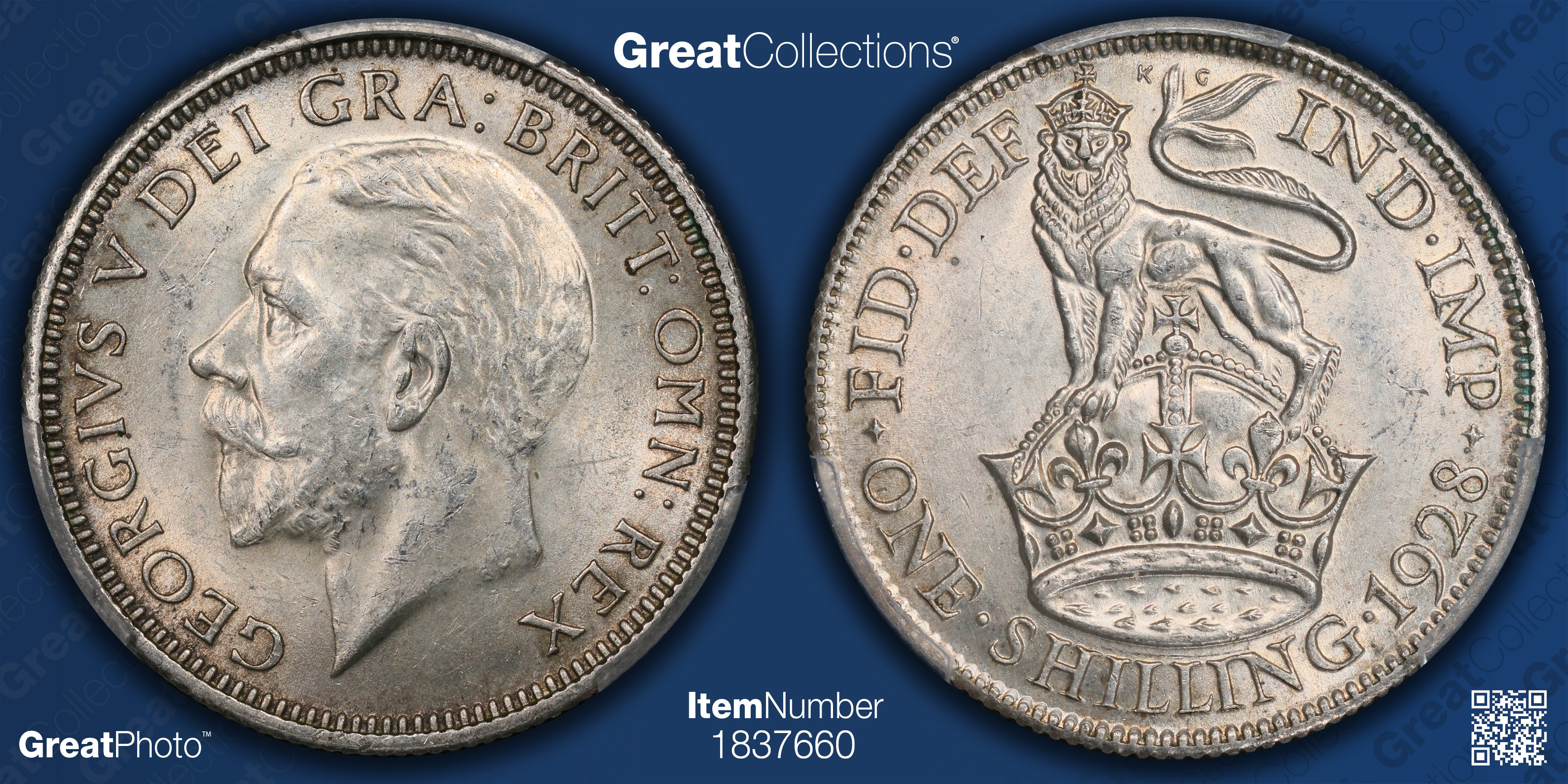 Great Britain 1928 Silver Shilling KM-833 PCGS MS-62 (Item 1837660 ...