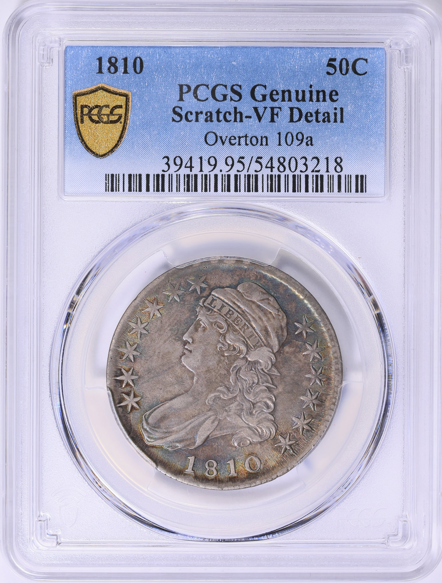 1810 Capped Bust Half Dollar Overton 109a PCGS Genuine VF Details (Toned) (Item 1837706 ...