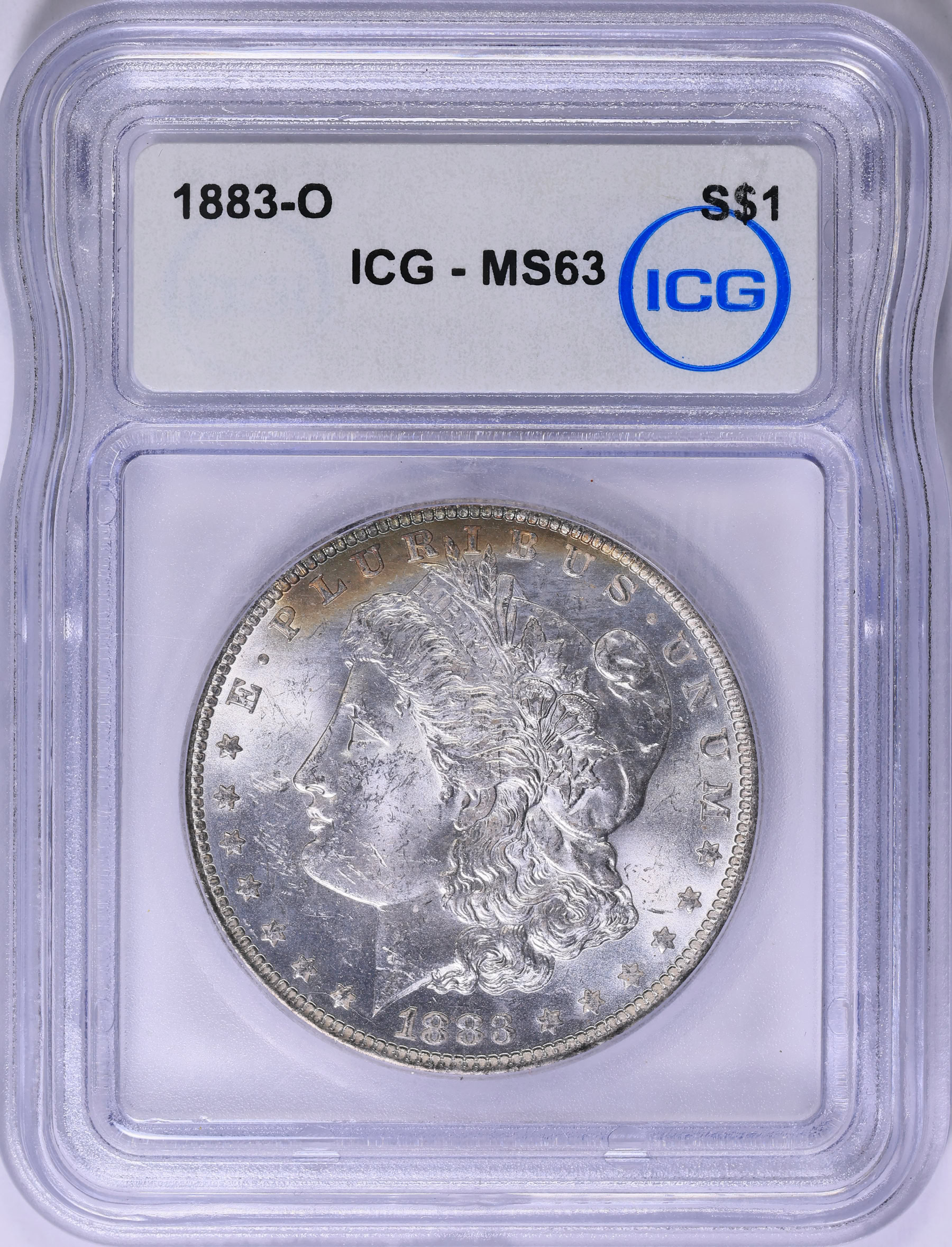 1883-O Morgan Silver Dollar ICG MS-63 (Toned) (Item 1837797) | GreatCollections Coin Auctions