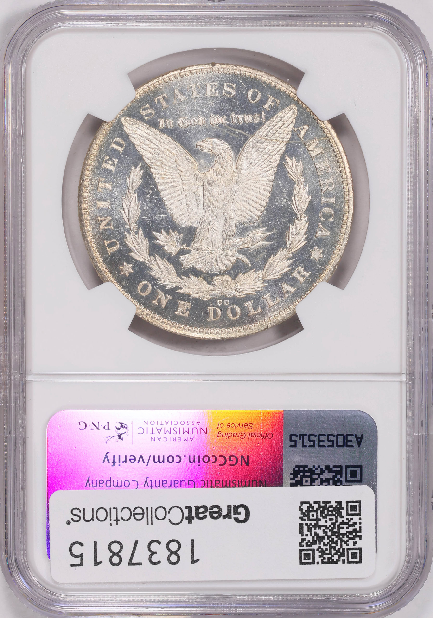 1878-CC Morgan Silver Dollar Lines in Wing VAM-11 Top 100 NGC MS-63 PL ...