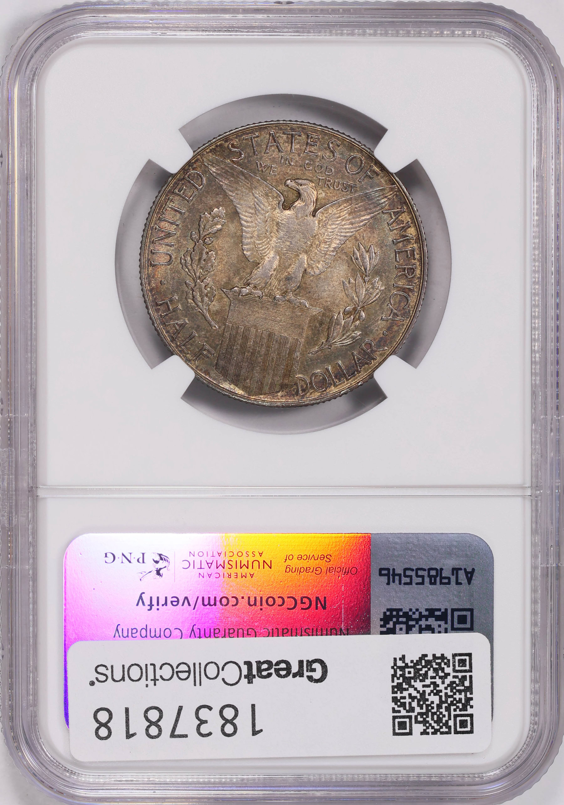 1915-S Panama-Pacific Exposition Half Dollar NGC MS-65 (Toned) (Item 1837818) | GreatCollections ...