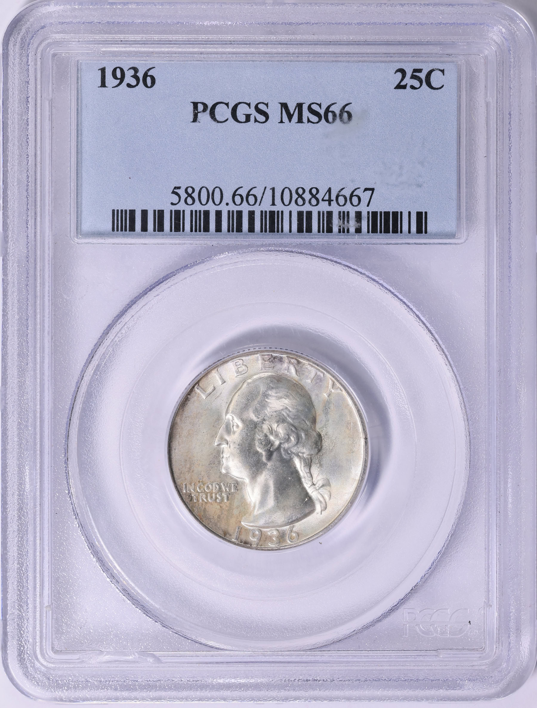 1936 Washington Quarter PCGS MS-66 (Item 1837901) | GreatCollections ...
