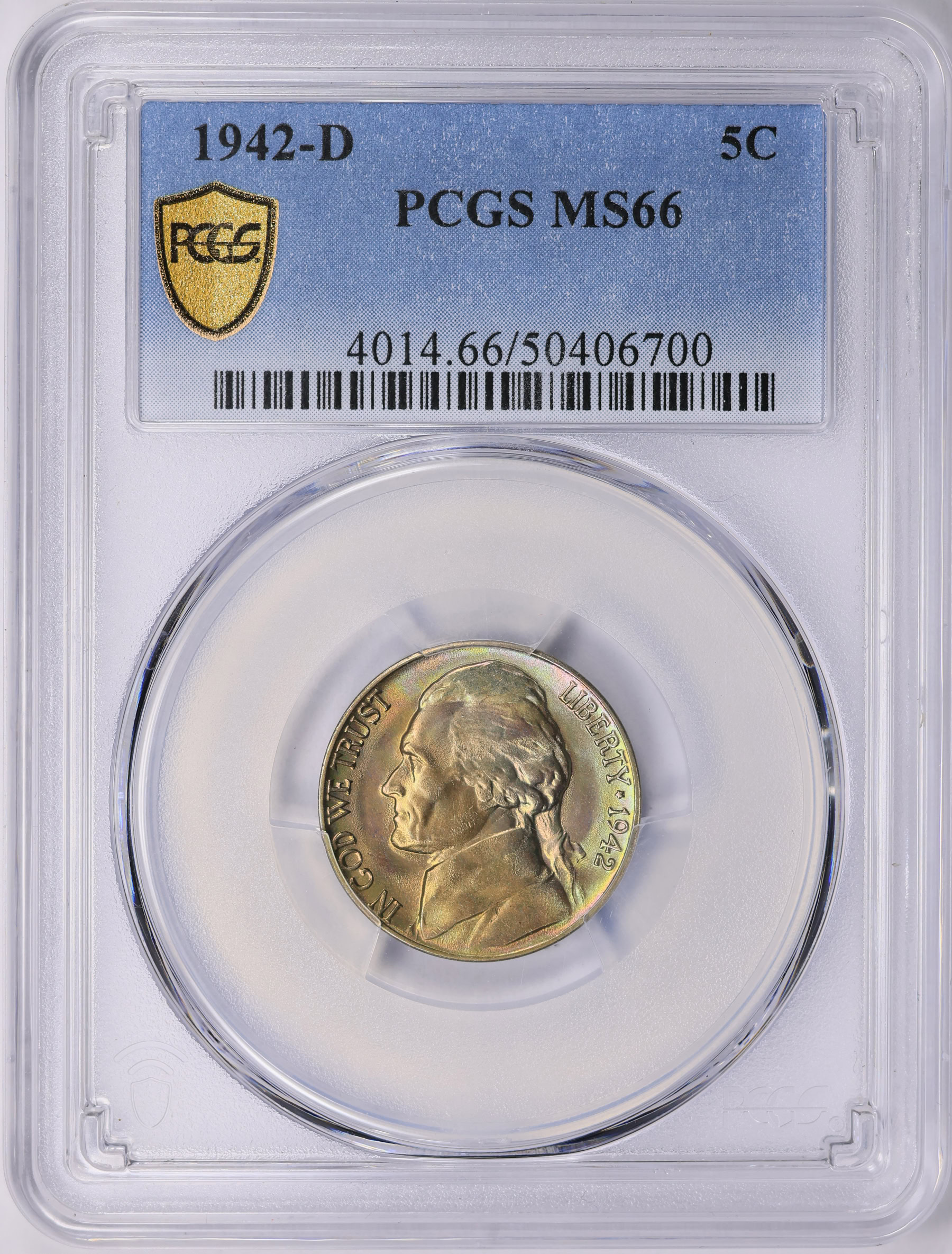 1942-D Jefferson Nickel Type 1 PCGS MS-66 (Toned) (Item 1837918 ...