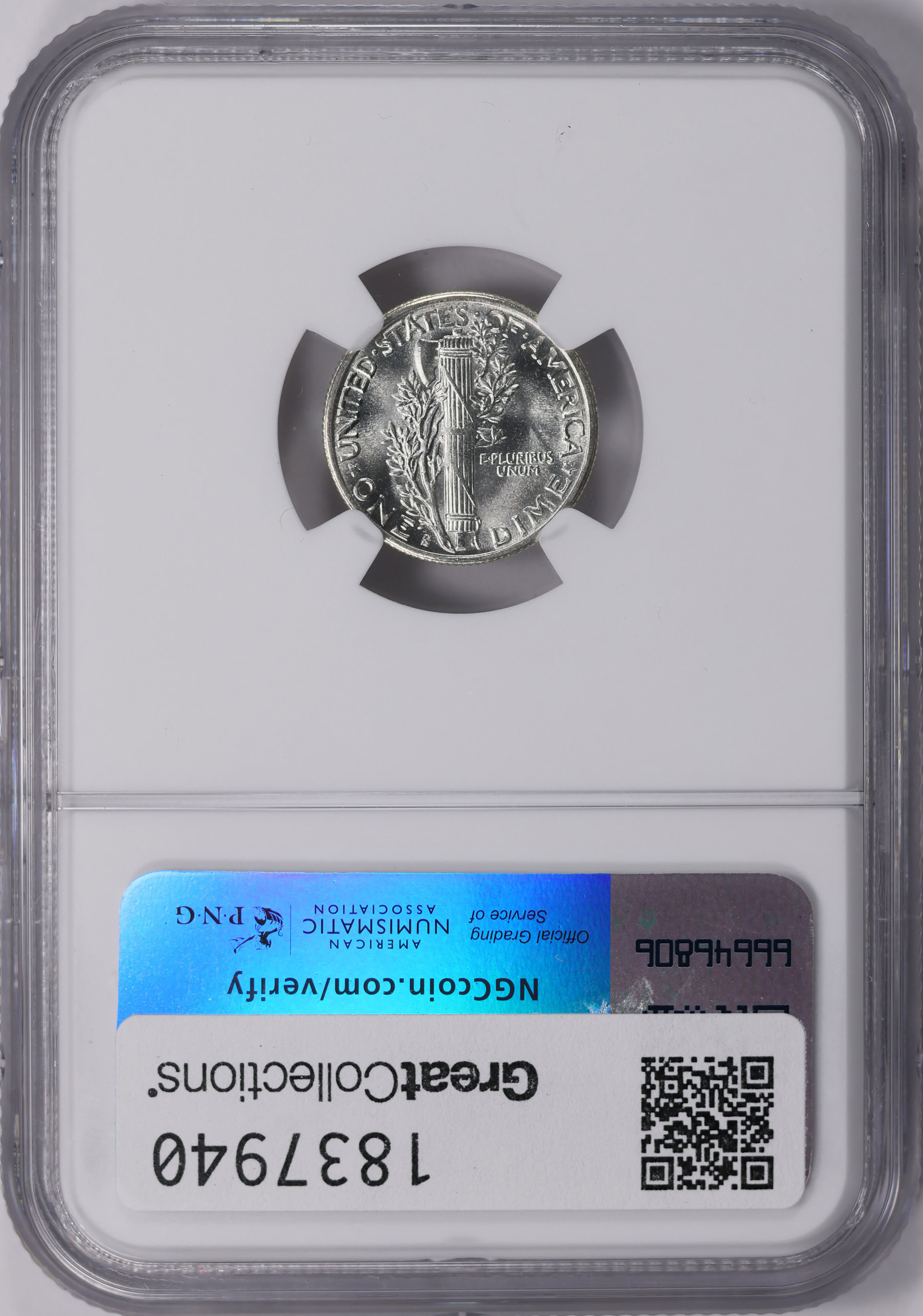 1943-S Mercury Dime NGC MS-66 ★ (Item 1837940) | GreatCollections Coin Auctions