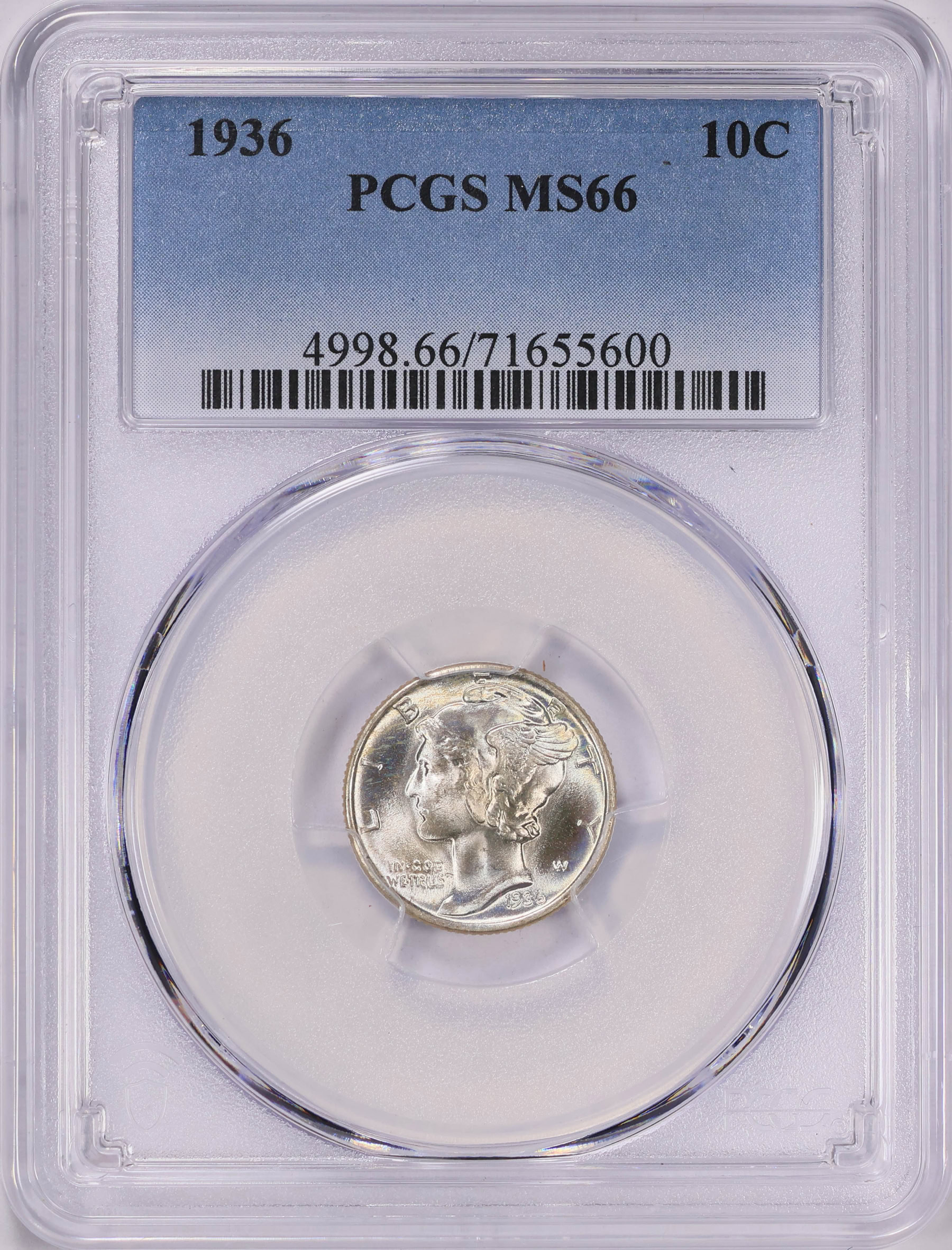 1936 Mercury Dime PCGS MS-66 (Item 1837977) | GreatCollections Coin Auctions