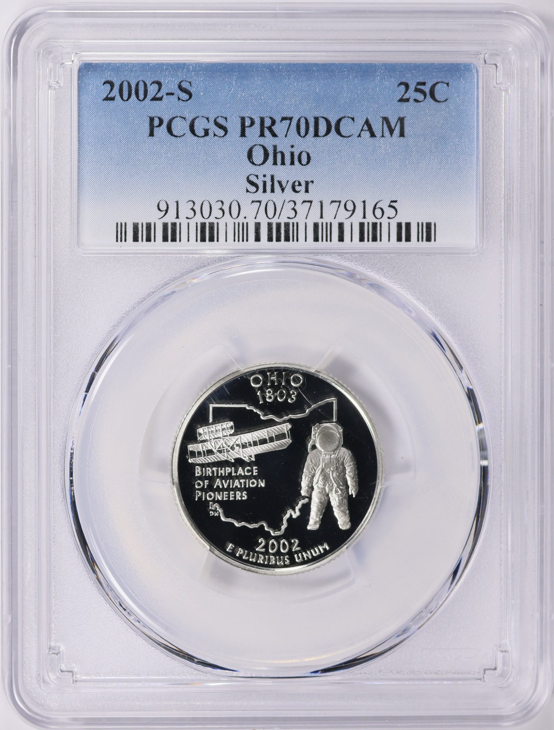 2002-S State Quarter Ohio Silver PCGS Proof-70 DCAM (Item 1837995 ...