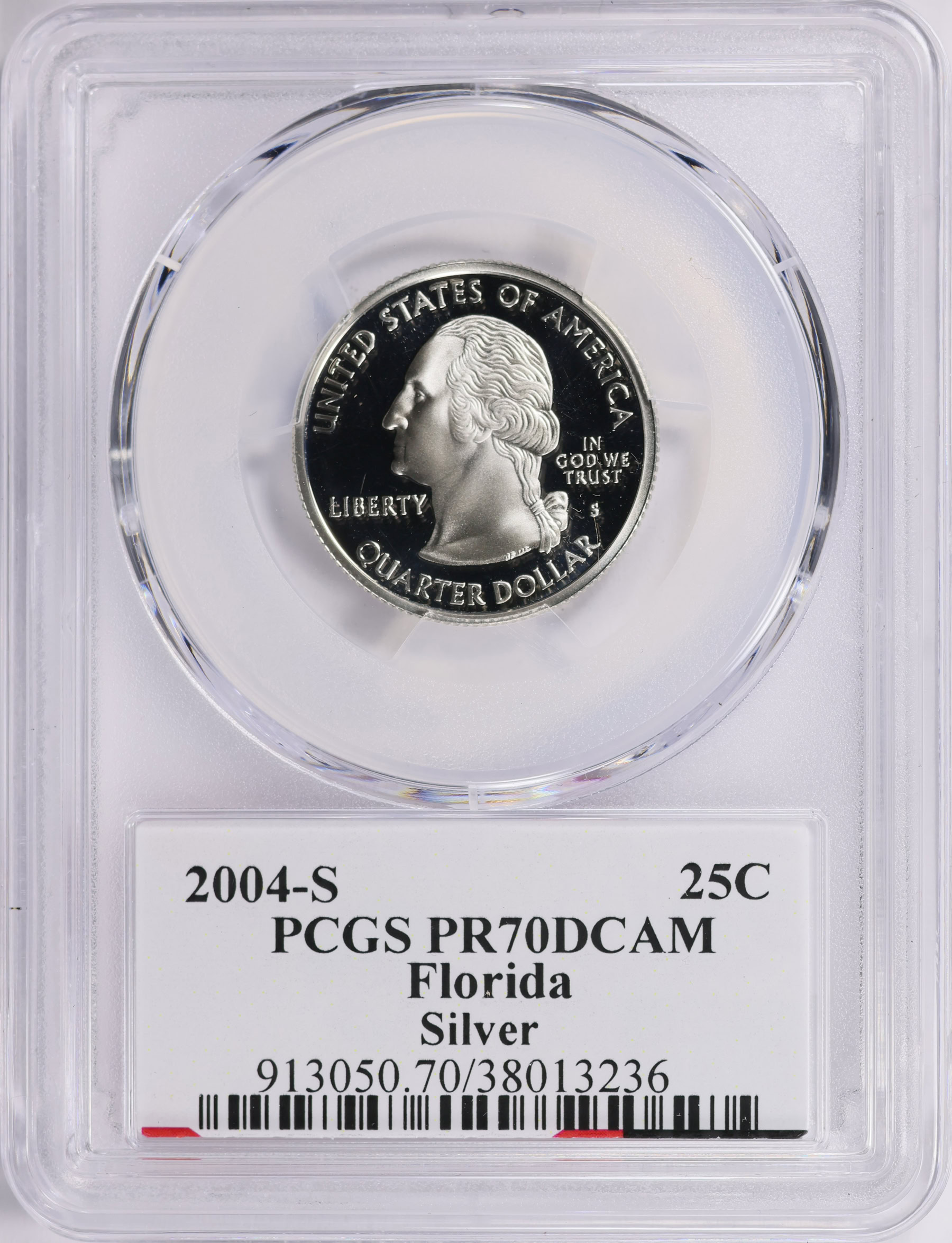 2004-S State Quarter Florida Silver PCGS Proof-70 DCAM (Item 1838025 ...