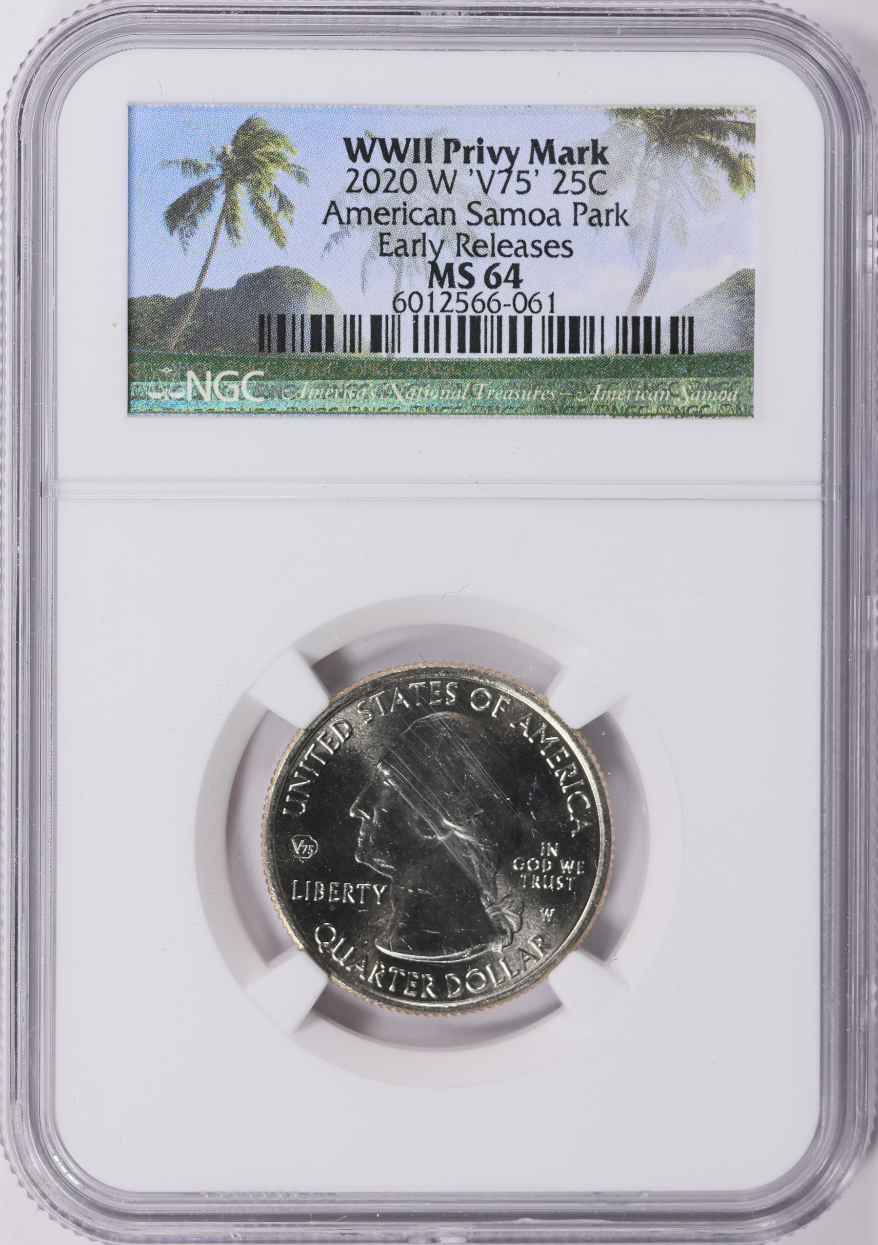 2020-W America the Beautiful Quarter American Samoa NP Early Releases ...