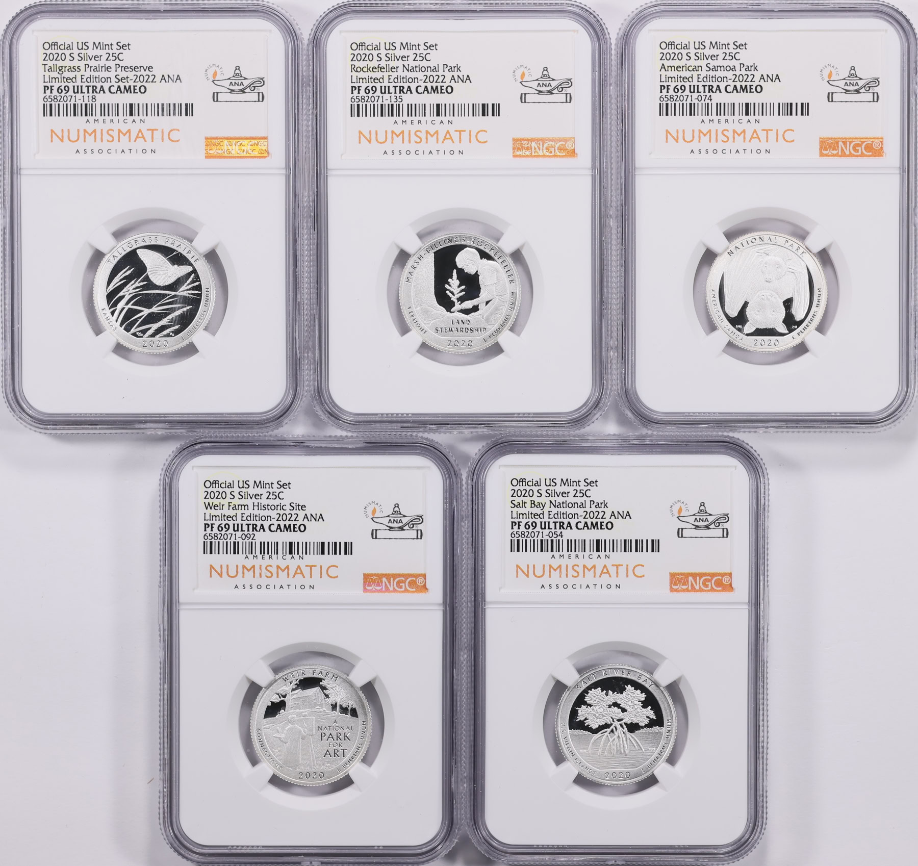 2020-S America the Beautiful Quarter Set Silver (From the Limited ...