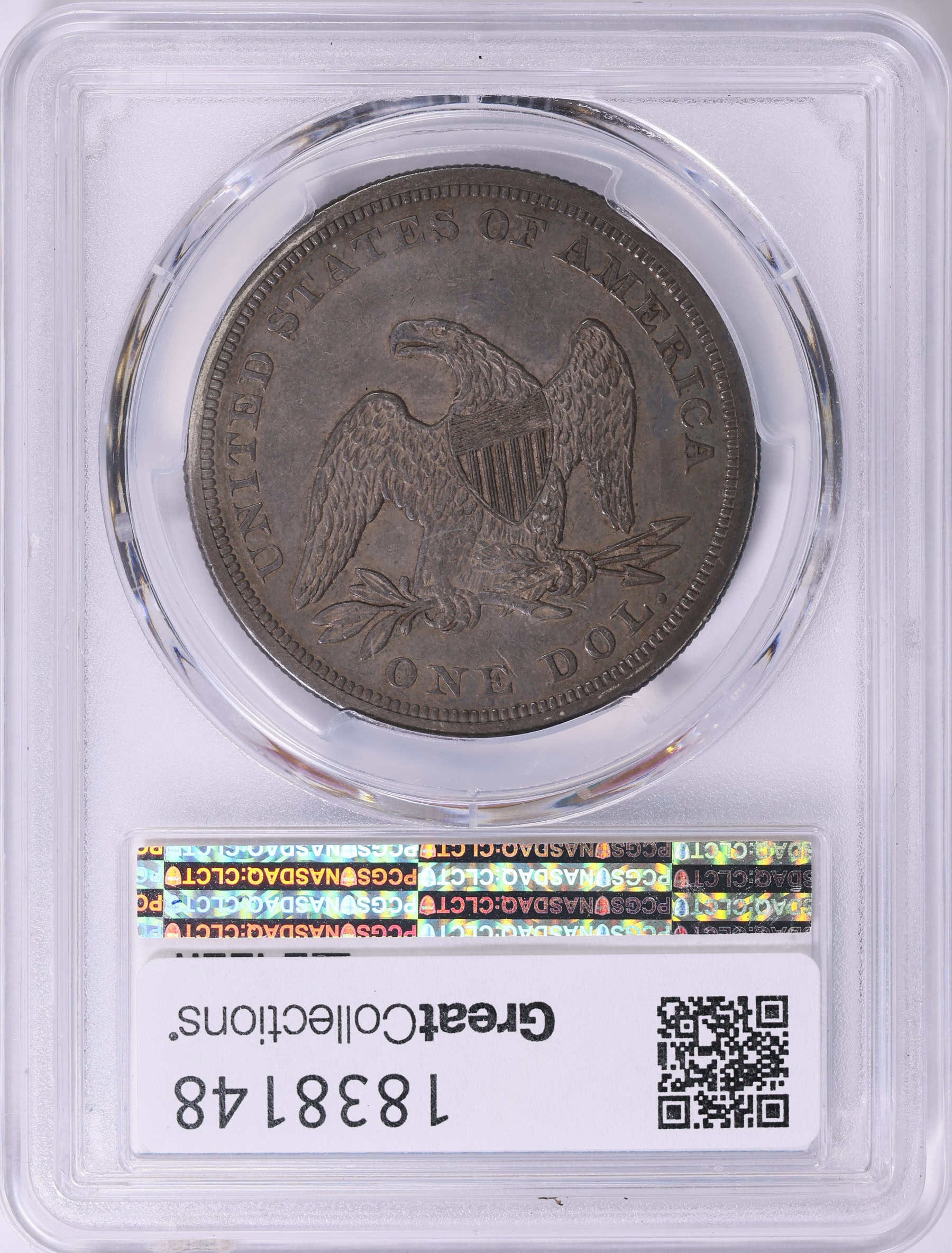 1860 Seated Liberty Silver Dollar PCGS XF-45 (CAC Green) (Toned) (Item 1838148 ...