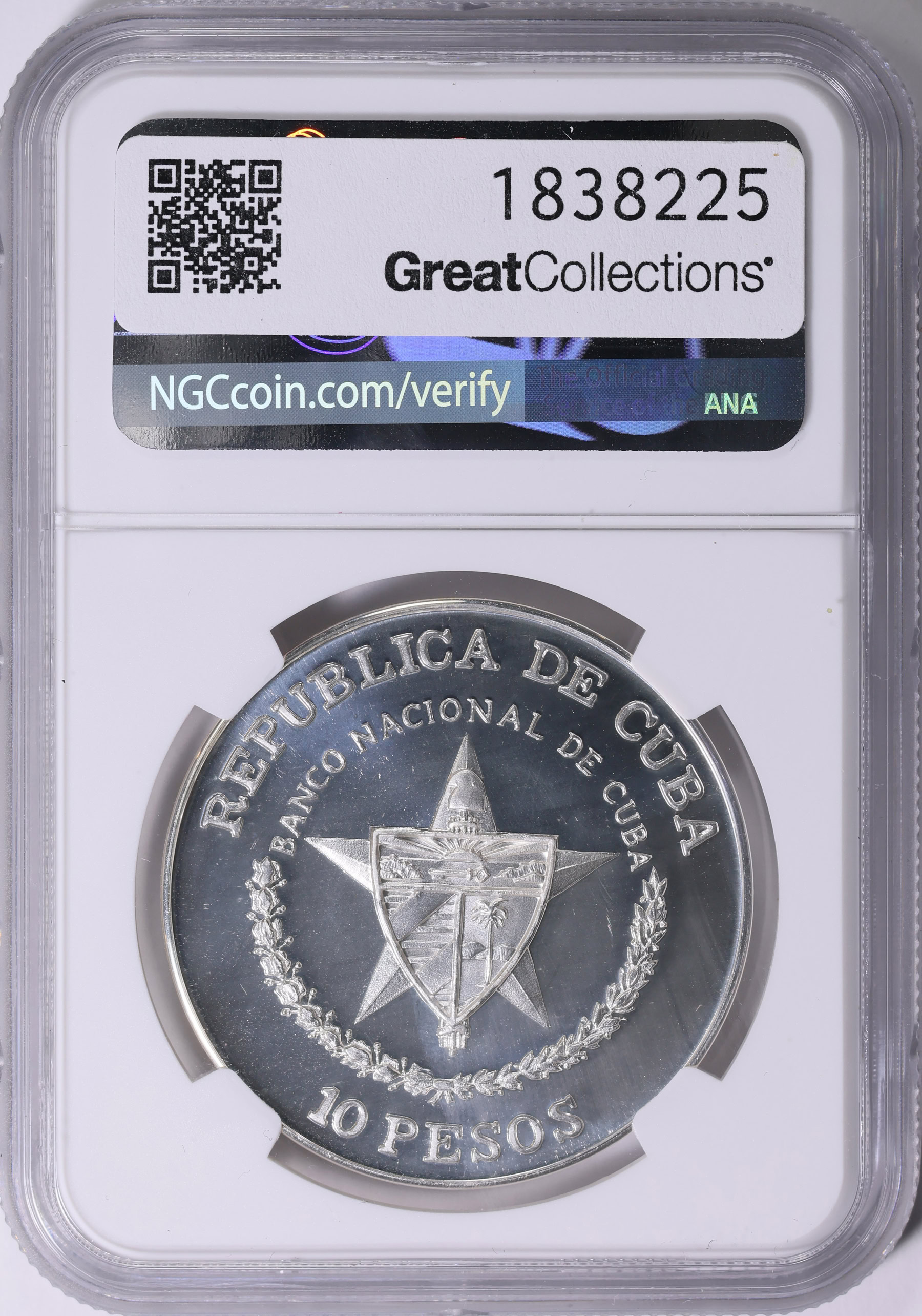 Cuba 1988 Silver 10 Pesos Moncada Garrison Assault 35th Anniversary KM ...