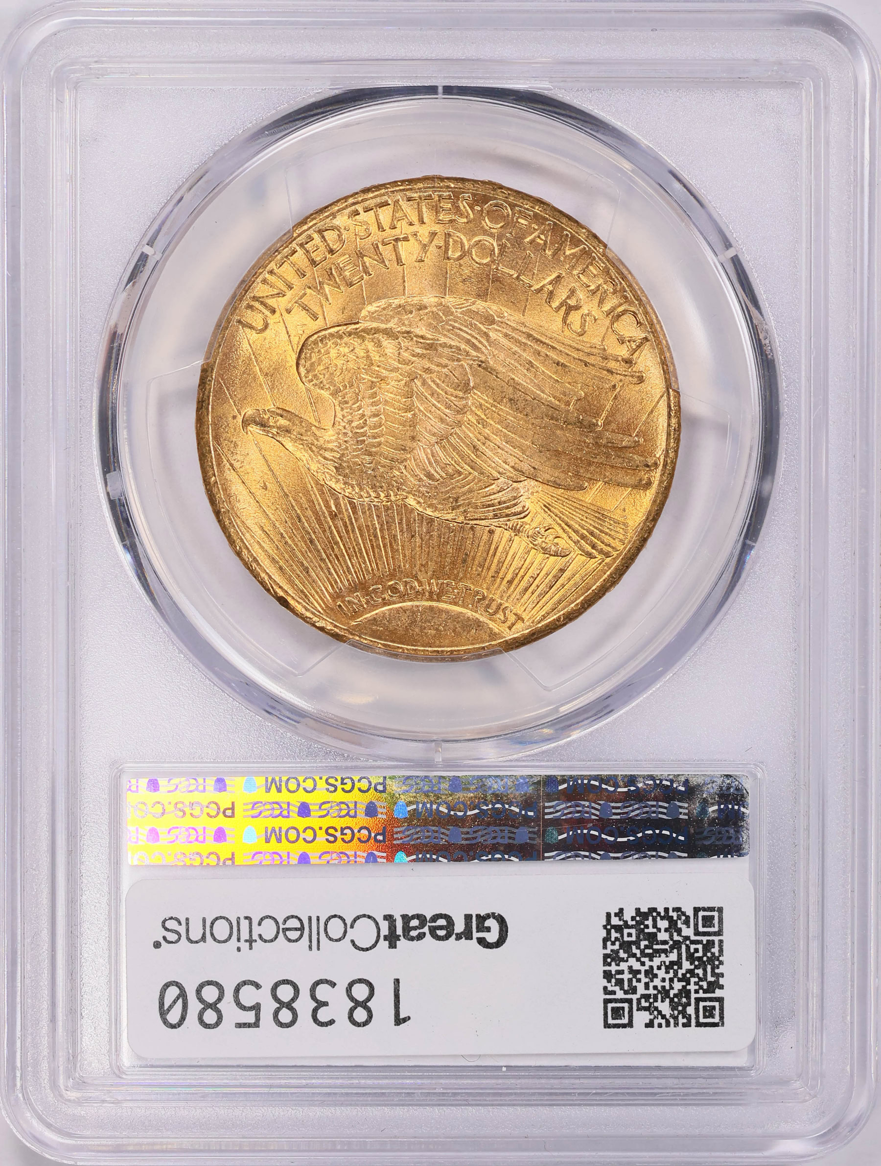 1911-D Saint-Gaudens Gold Double Eagle PCGS MS-65+ (CAC Green) (Item 1838580) | GreatCollections ...