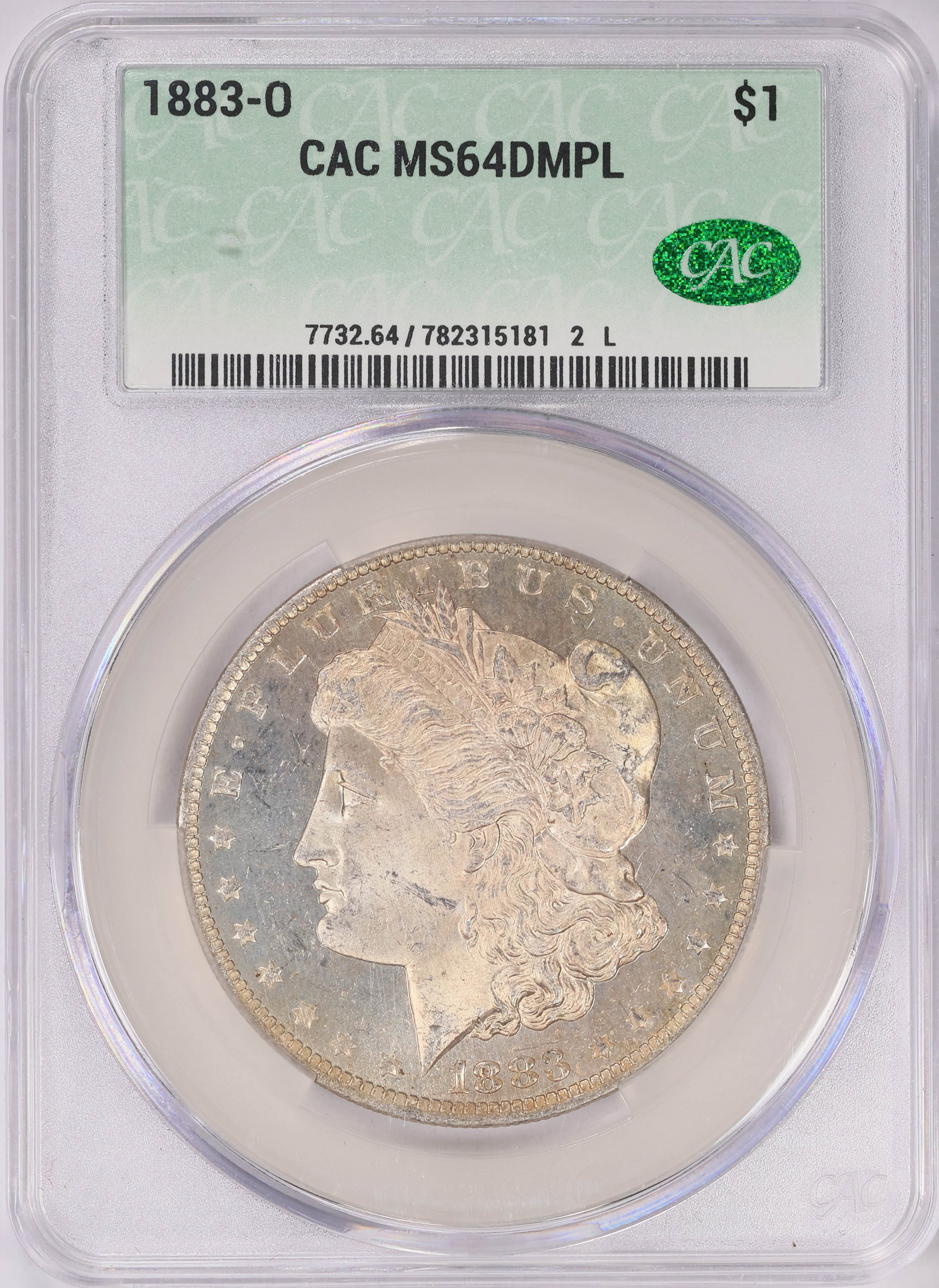 1883-O Morgan Silver Dollar CACG MS-64 DMPL (Item 1838582) | GreatCollections Coin Auctions