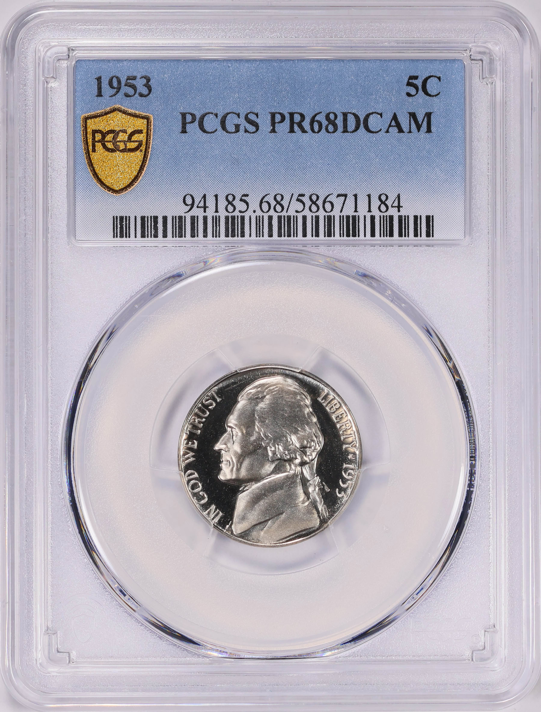 1953 Jefferson Nickel PCGS Proof-68 DCAM (Item 1838596) | GreatCollections Coin Auctions