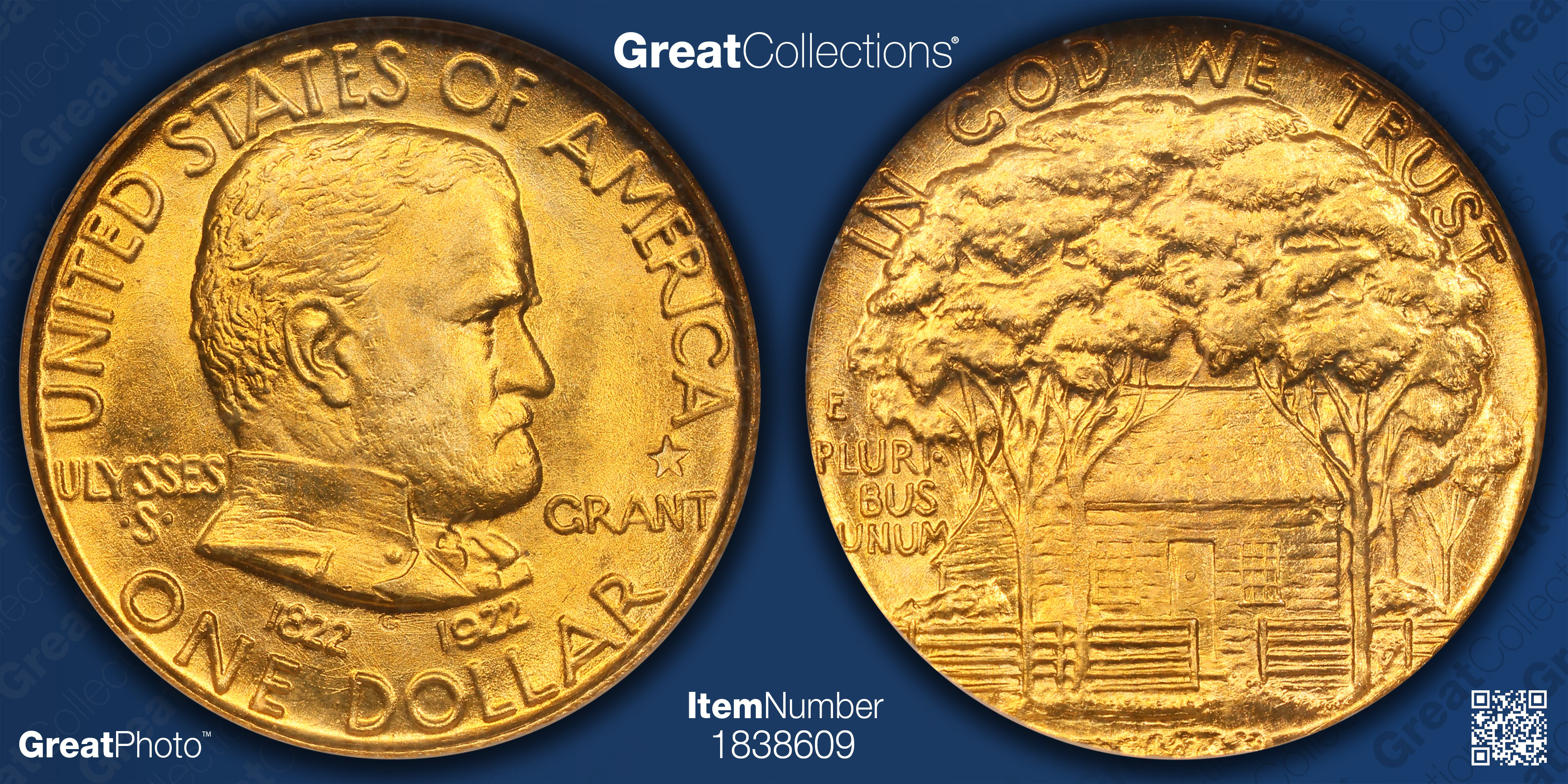 1922 Grant Gold Dollar Star NGC MS-67 (Item 1838609) | GreatCollections ...
