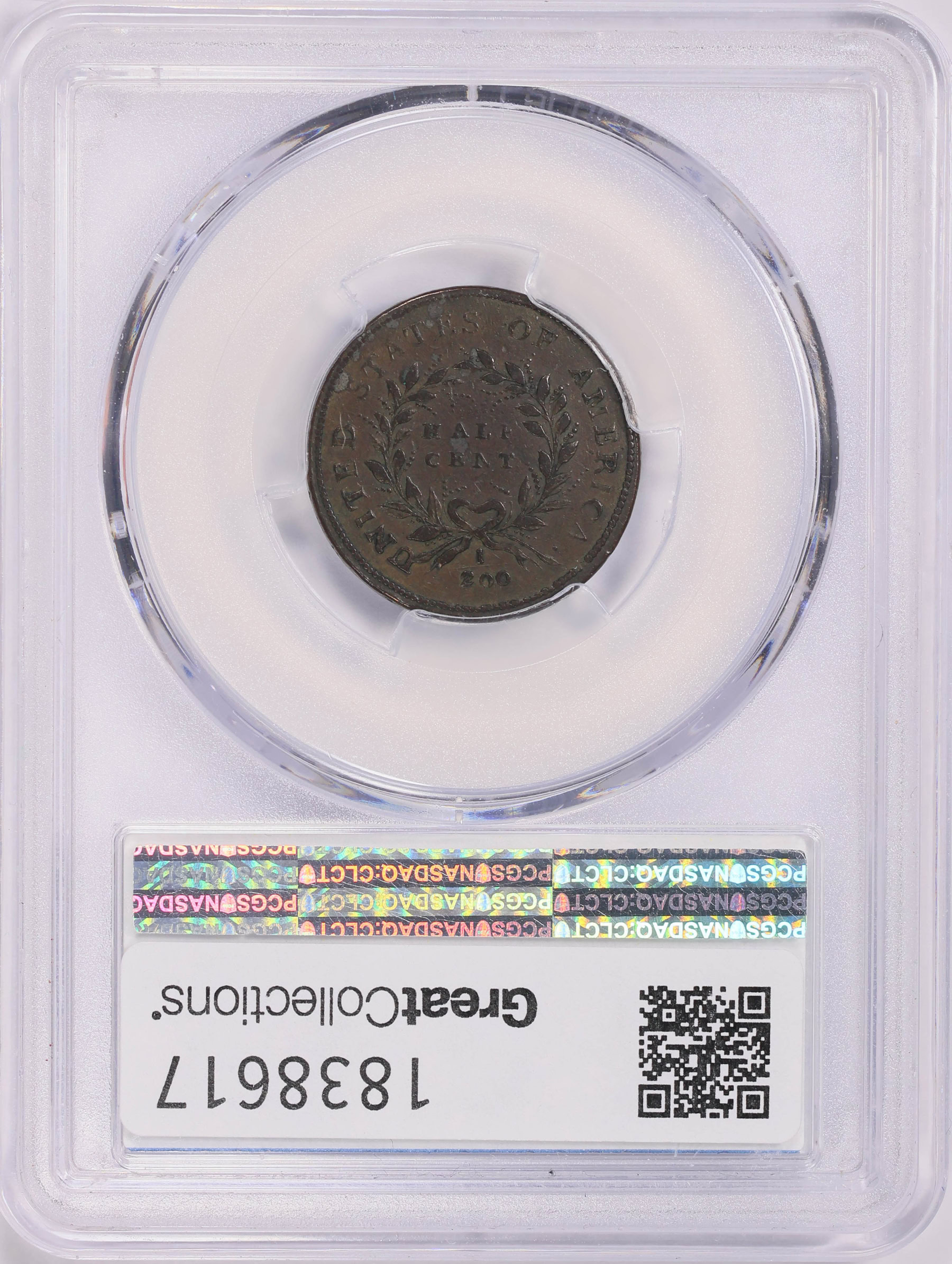 1793 Liberty Cap Half Cent Cohen 1 PCGS XF-45 BN (Item 1838617 ...