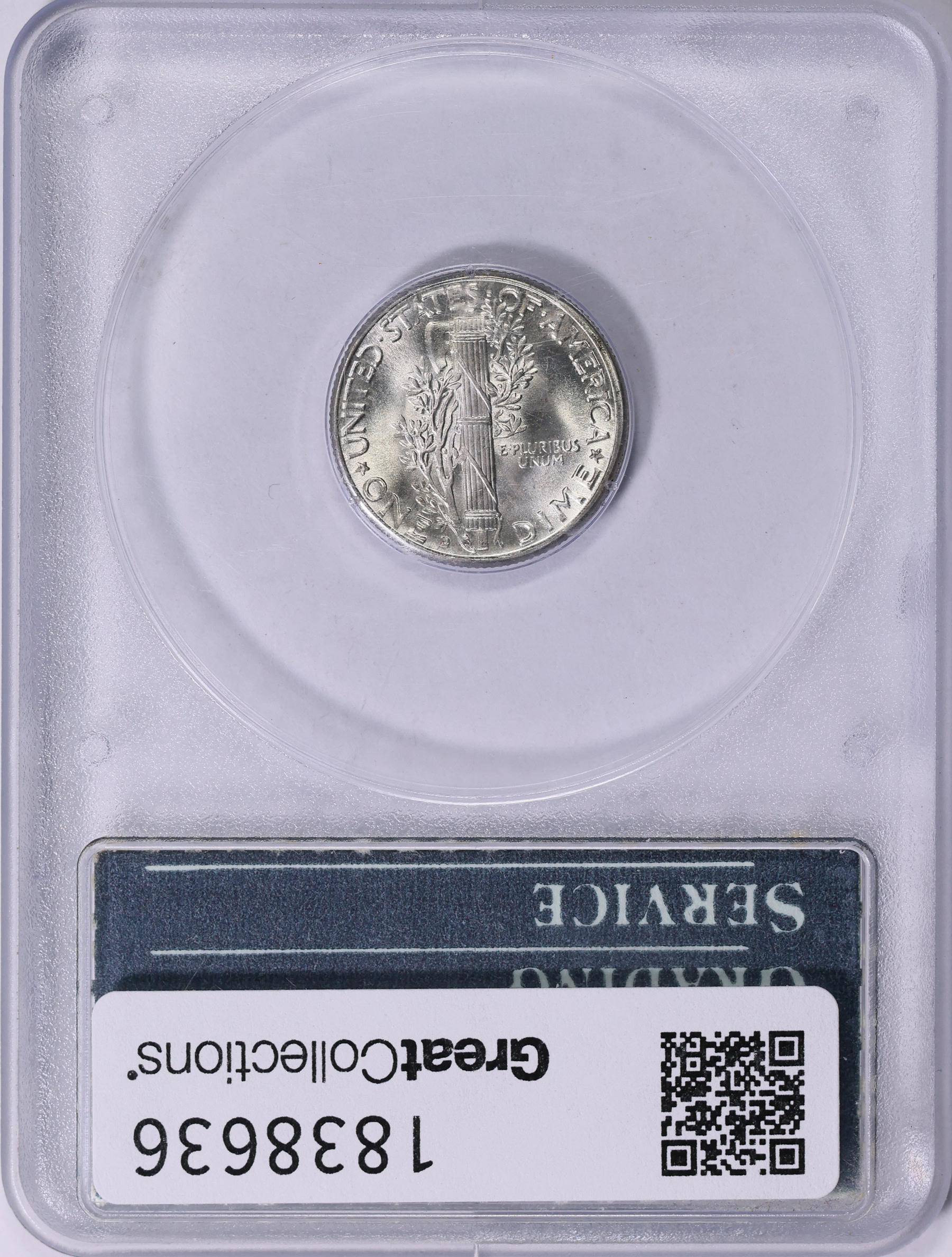 1942-D Mercury Dime PCGS MS-65 FB OGH (1st Gen) (Item 1838636) | GreatCollections Coin Auctions