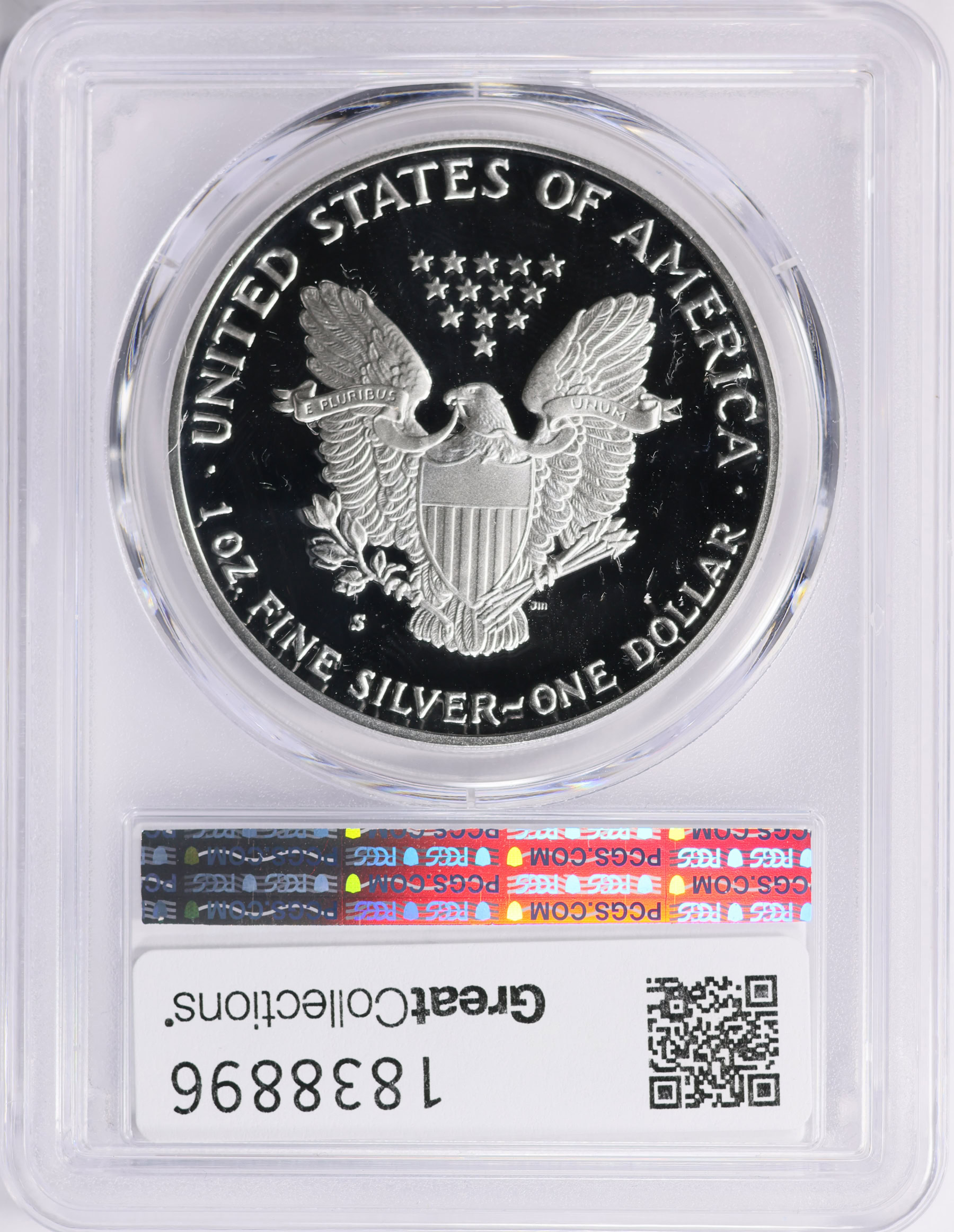 1990-S $1 Silver Eagle PCGS Proof-70 DCAM (Item 1838896 ...