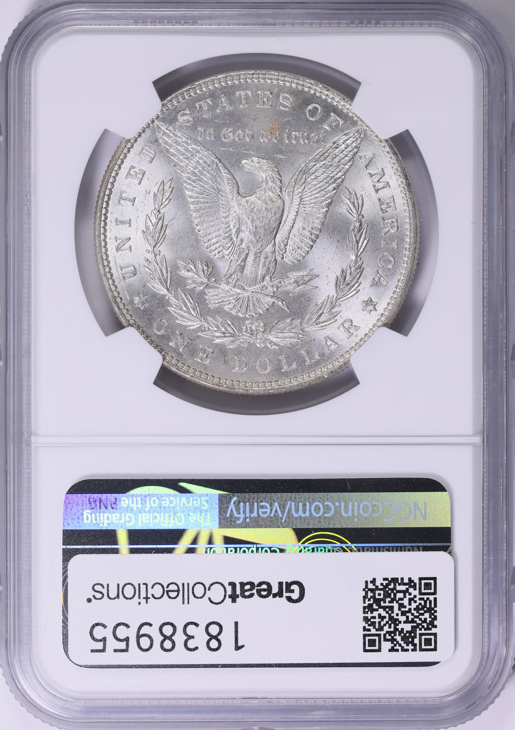 1887 Morgan Silver Dollar NGC MS-63 (Item 1838955) | GreatCollections Coin Auctions