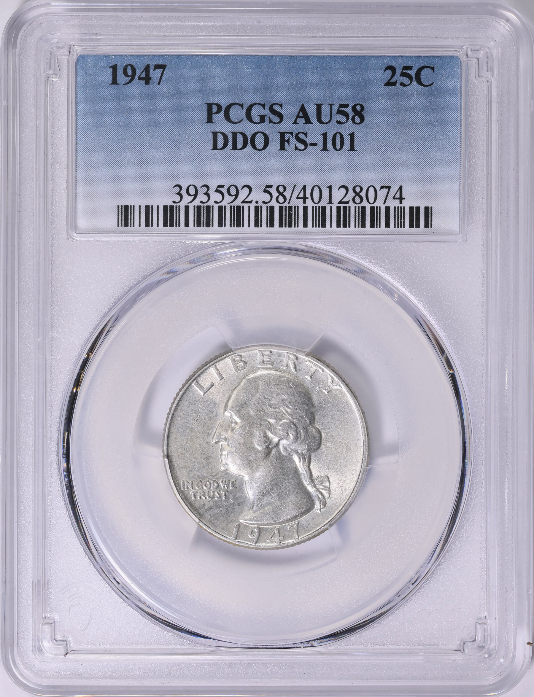 1947 Washington Quarter Doubled Die Obverse FS-101 PCGS AU-58 (Item ...