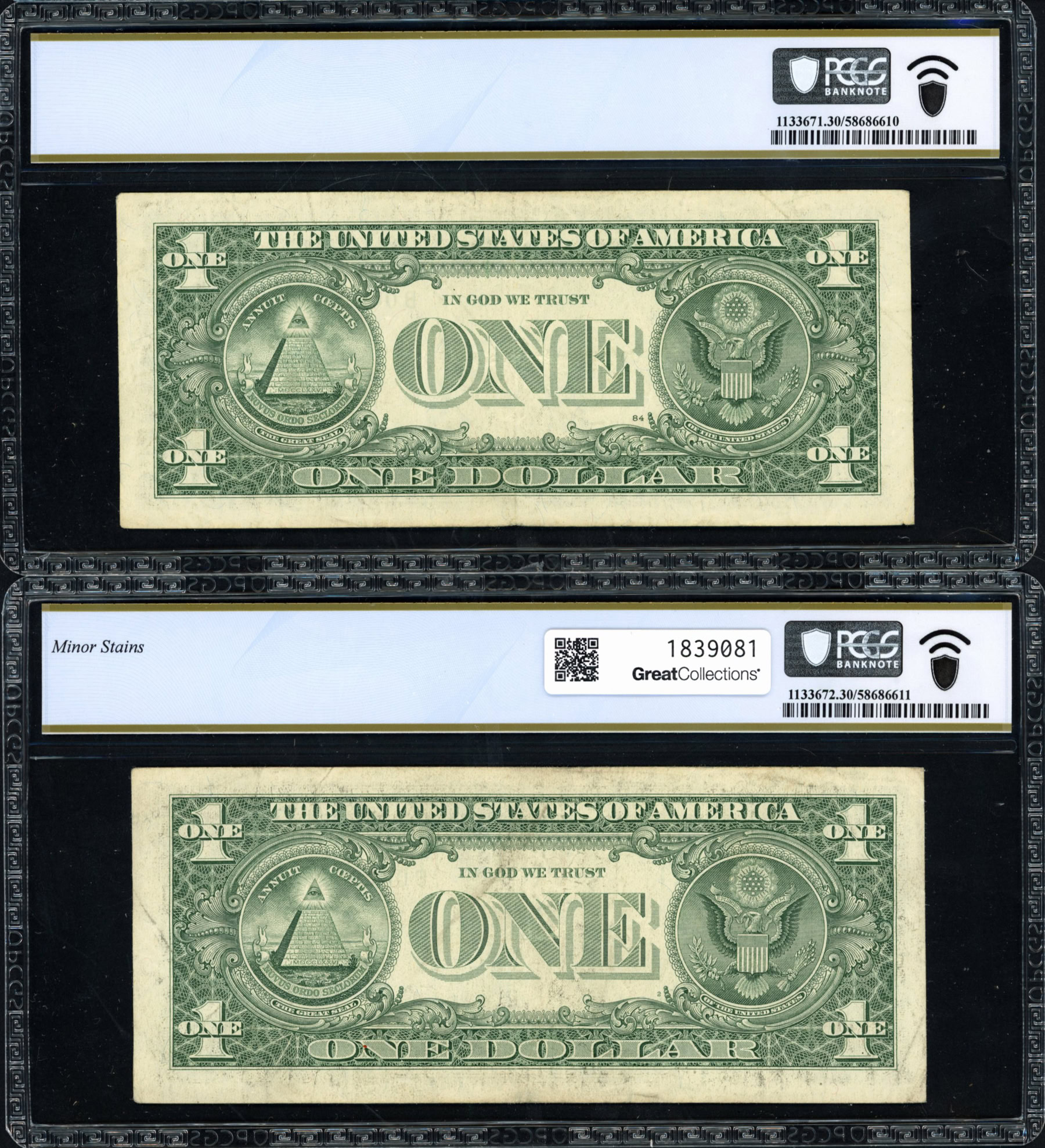 Fr. 3001-B★ & 3002-B★ 2013 $1 New York Federal Reserve Error Star Note ...
