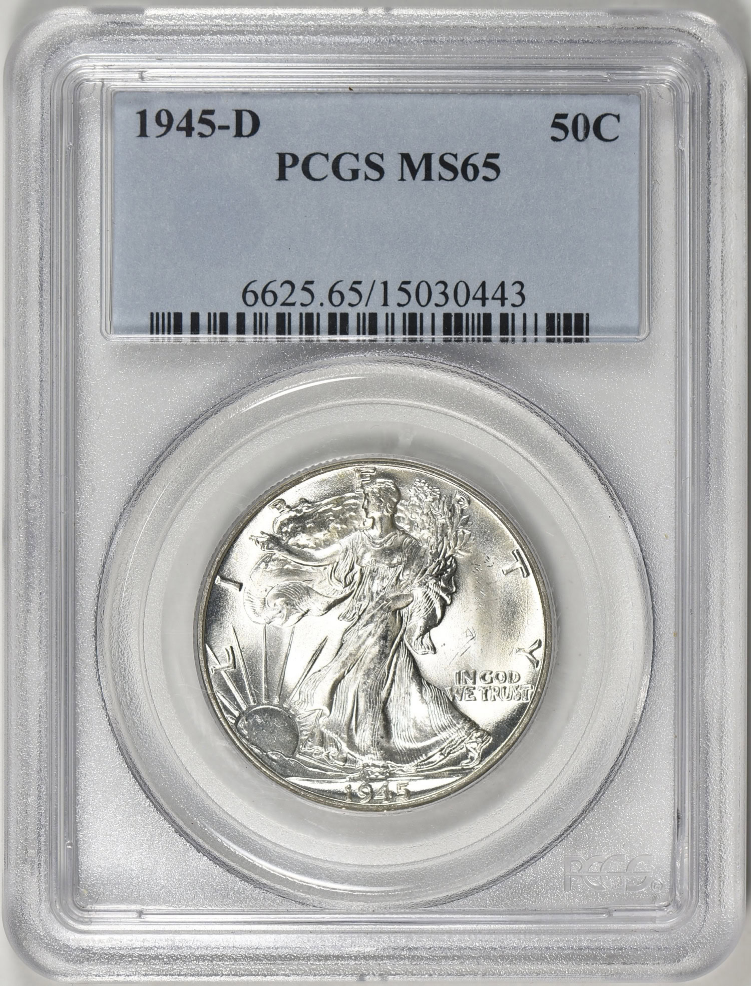 1945-D Walking Liberty Half Dollar PCGS MS-65 (Item 1839205) | GreatCollections Coin Auctions